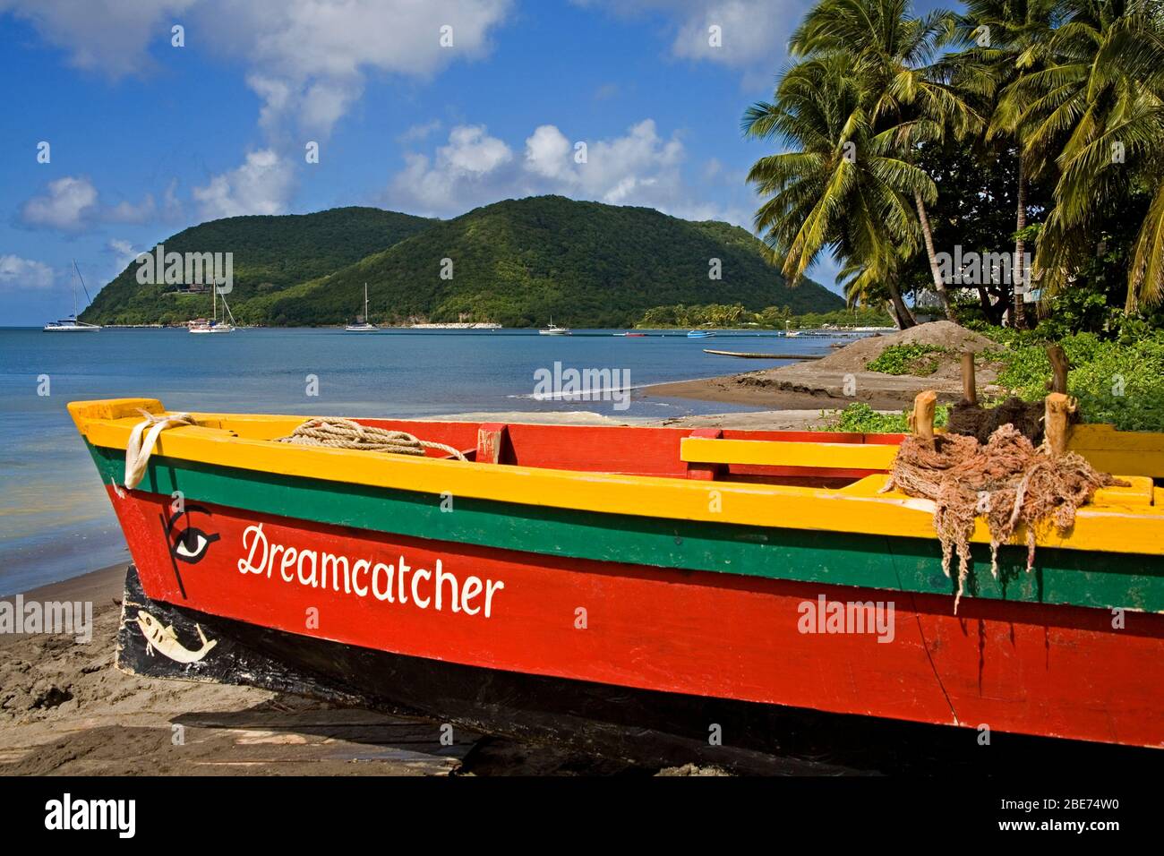 Fishing Boat, Prince Rupert Bay, Portsmouth City, Dominica, Lesser ...