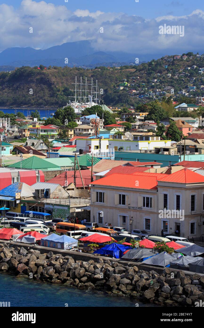Port of Roseau,Dominica,Caribbean Stock Photo - Alamy