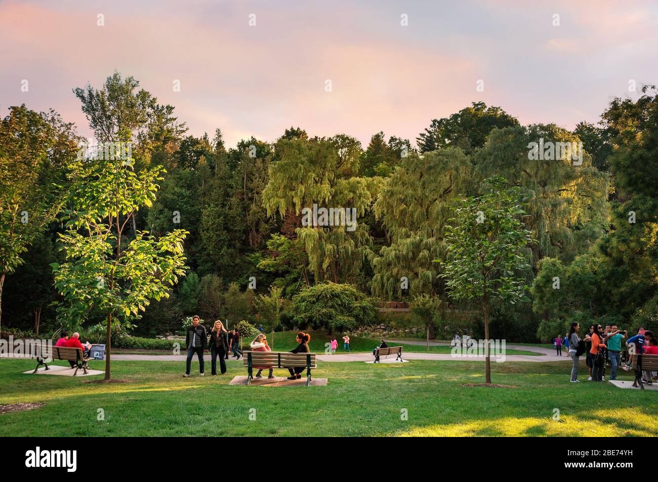 Toronto, Canada - 09 23 2018: Torontonians having rest in Toronto ...