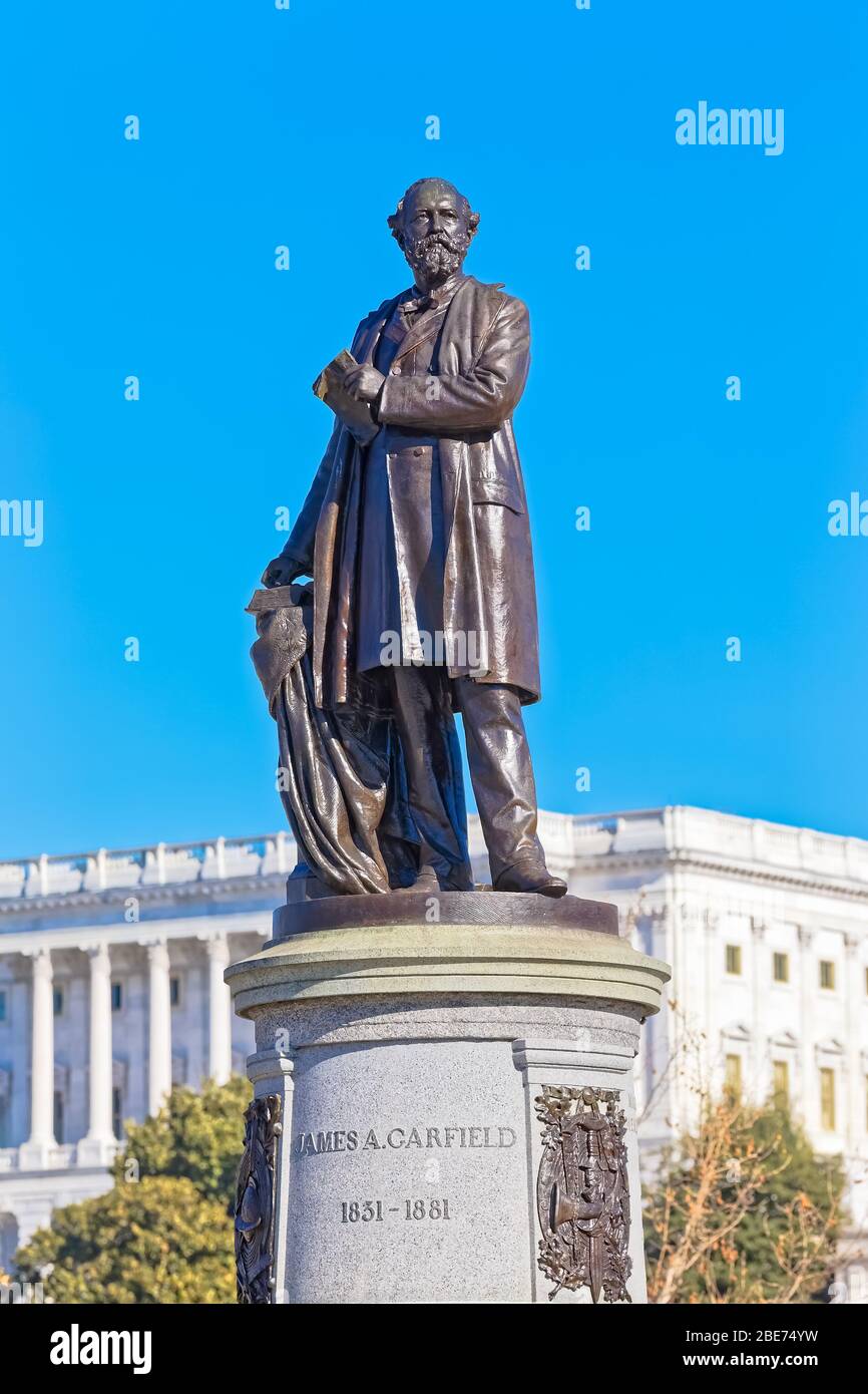 James Garfield monument in Washington DC USA Stock Photo - Alamy