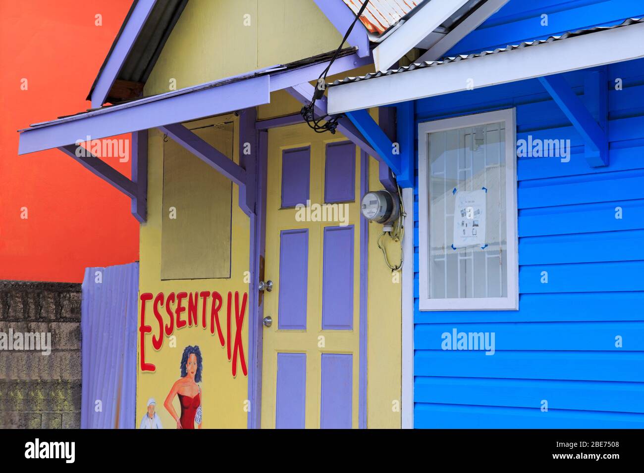 Colorful architecture in Roseau,Dominica,Caribbean Stock Photo - Alamy