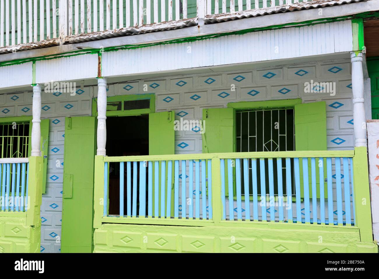 Colorful architecture in Roseau,Dominica,Caribbean Stock Photo - Alamy