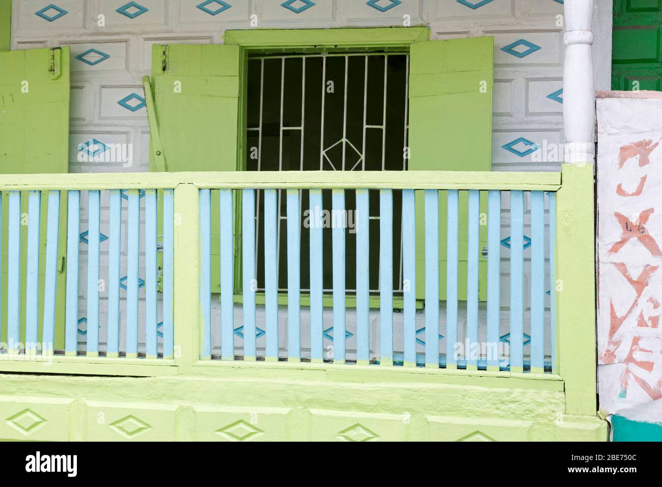 Colorful architecture in Roseau,Dominica,Caribbean Stock Photo - Alamy