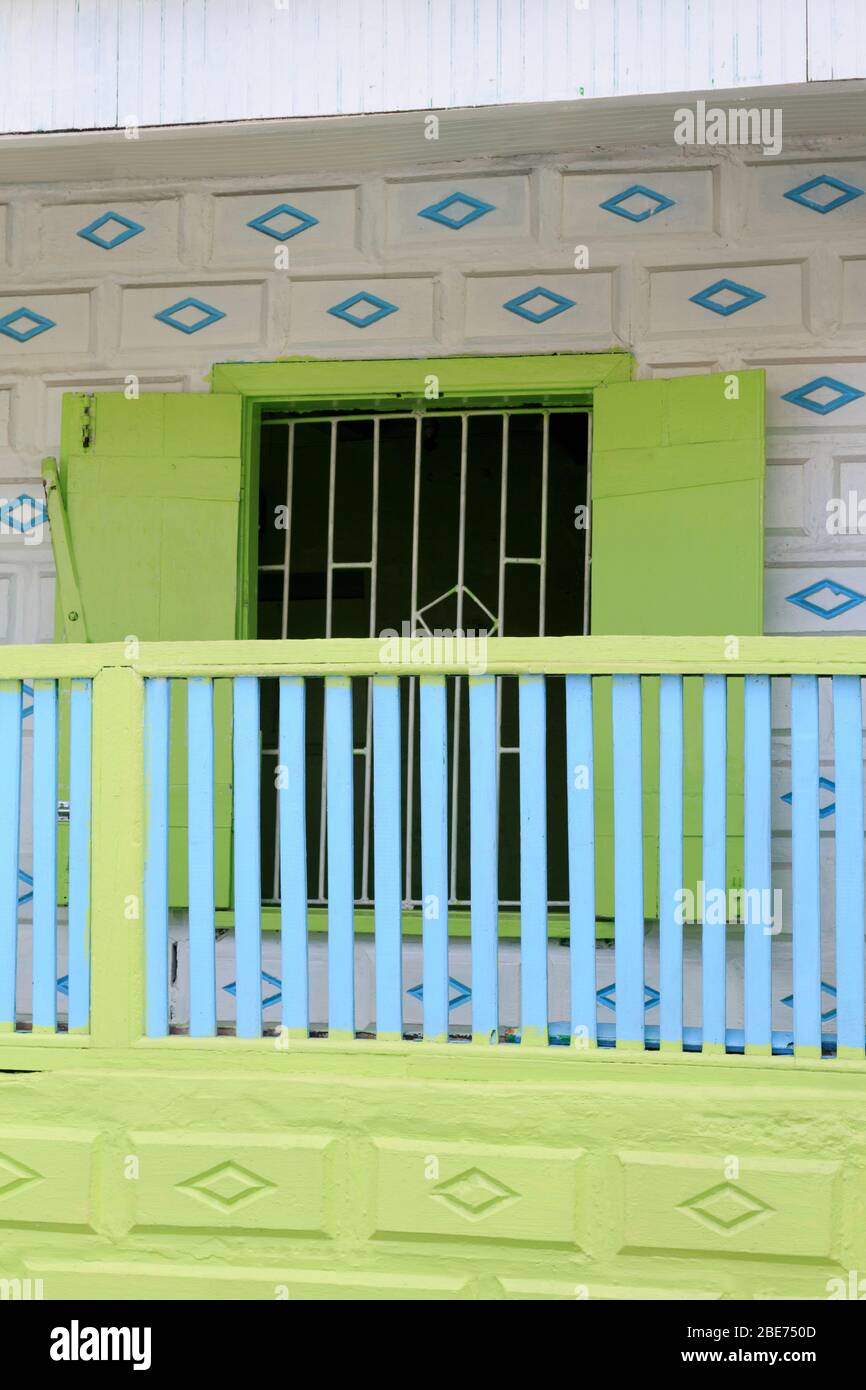 Colorful architecture in Roseau,Dominica,Caribbean Stock Photo - Alamy