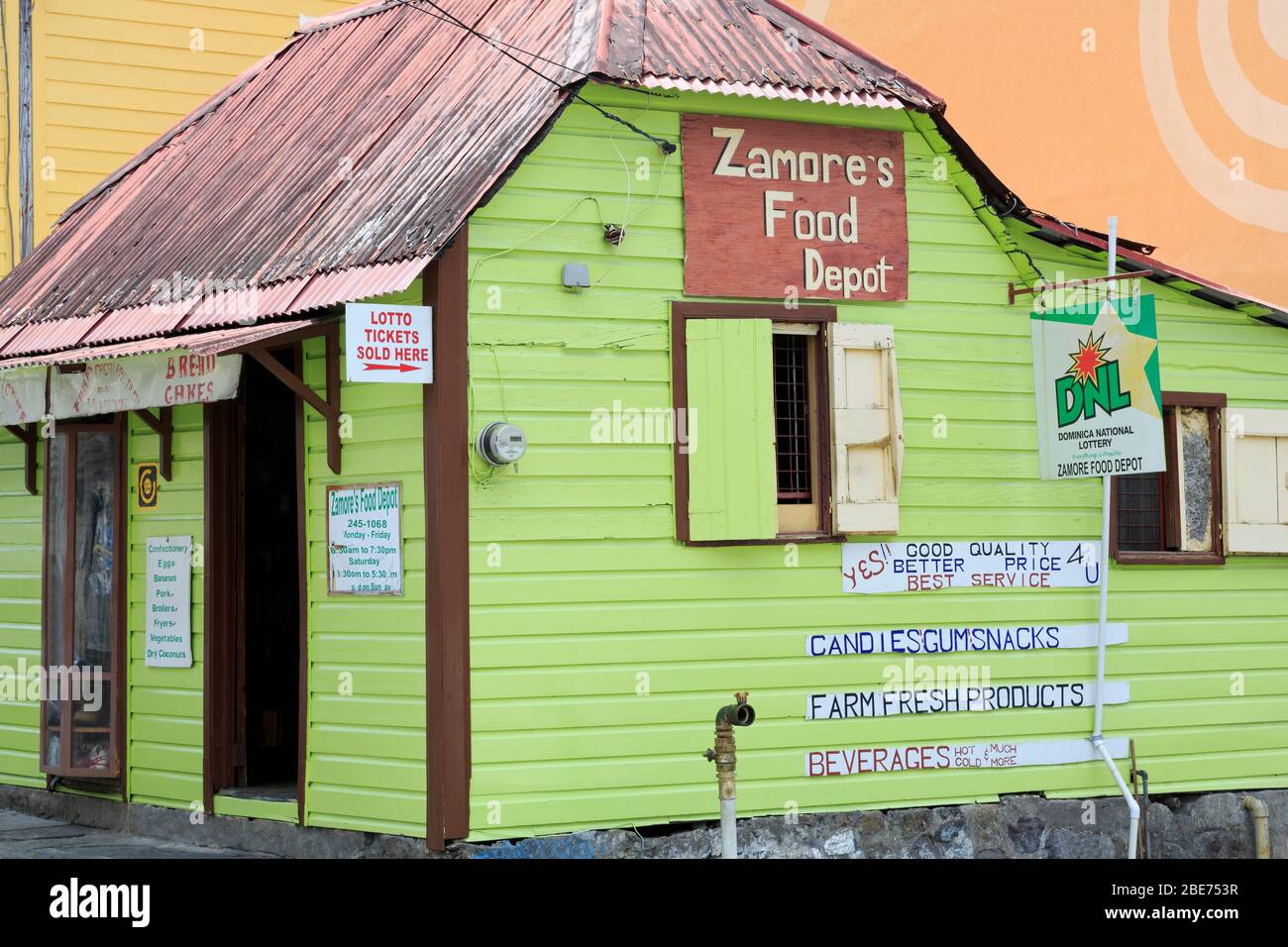 Store in Roseau,Dominica,Caribbean Stock Photo - Alamy