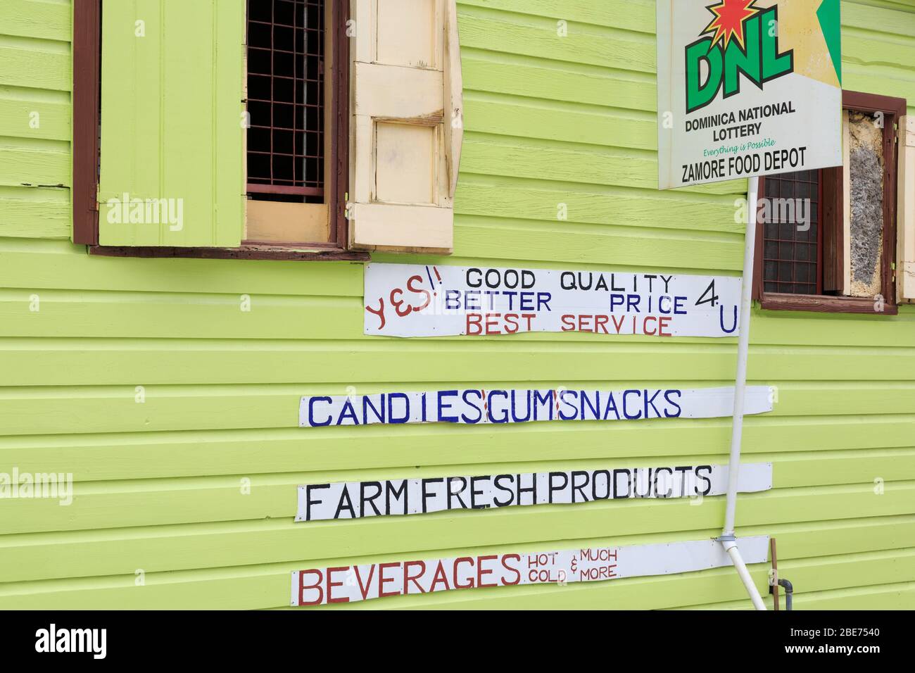 Store in Roseau,Dominica,Caribbean Stock Photo - Alamy