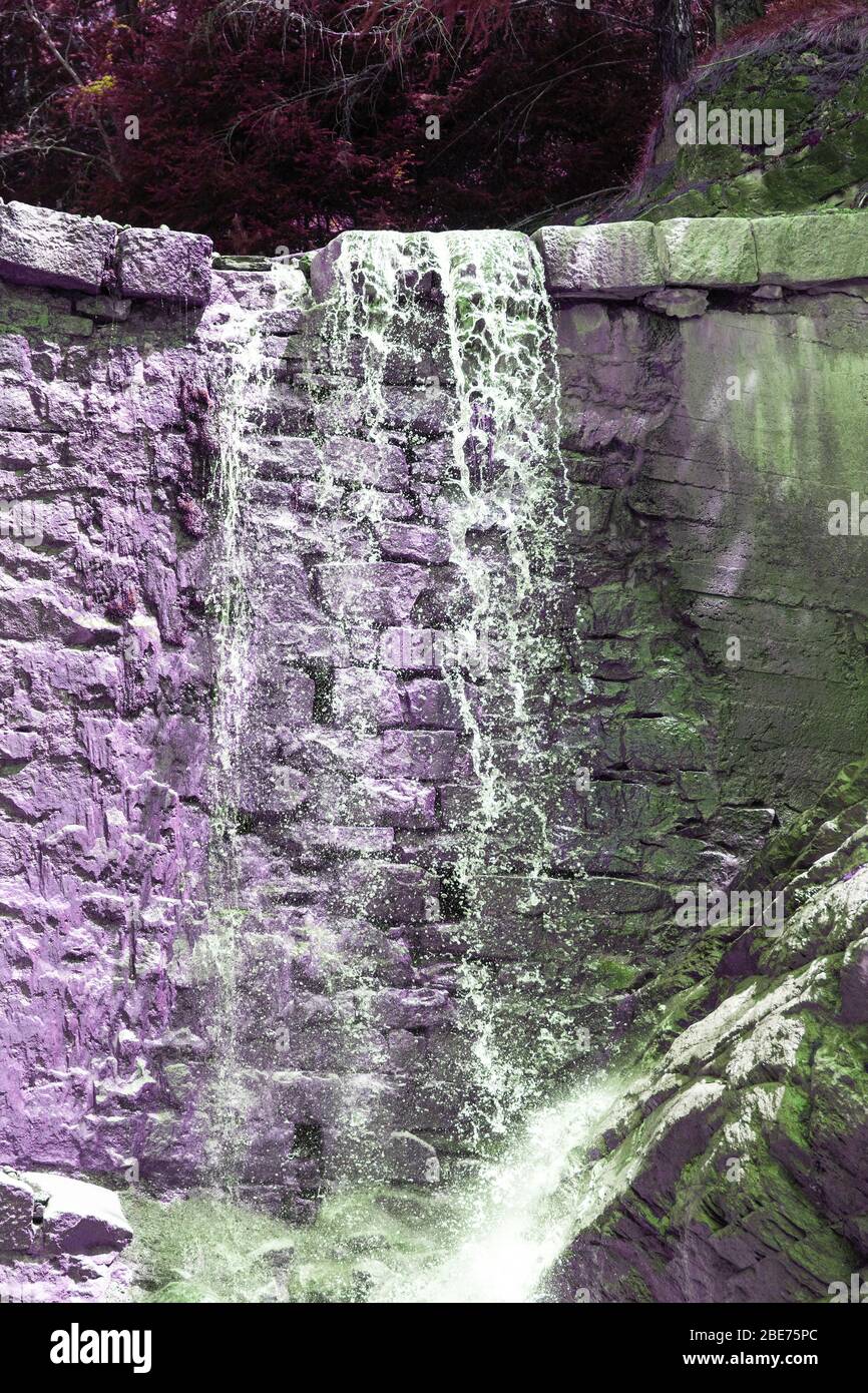 A waterfall with strange color Stock Photo - Alamy