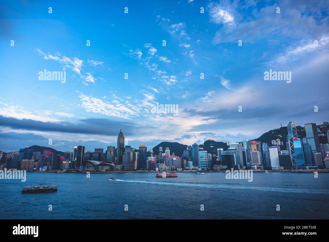 Hong Kong Victoria Harbour view; Hong Kong Cityscape Stock Photo - Alamy