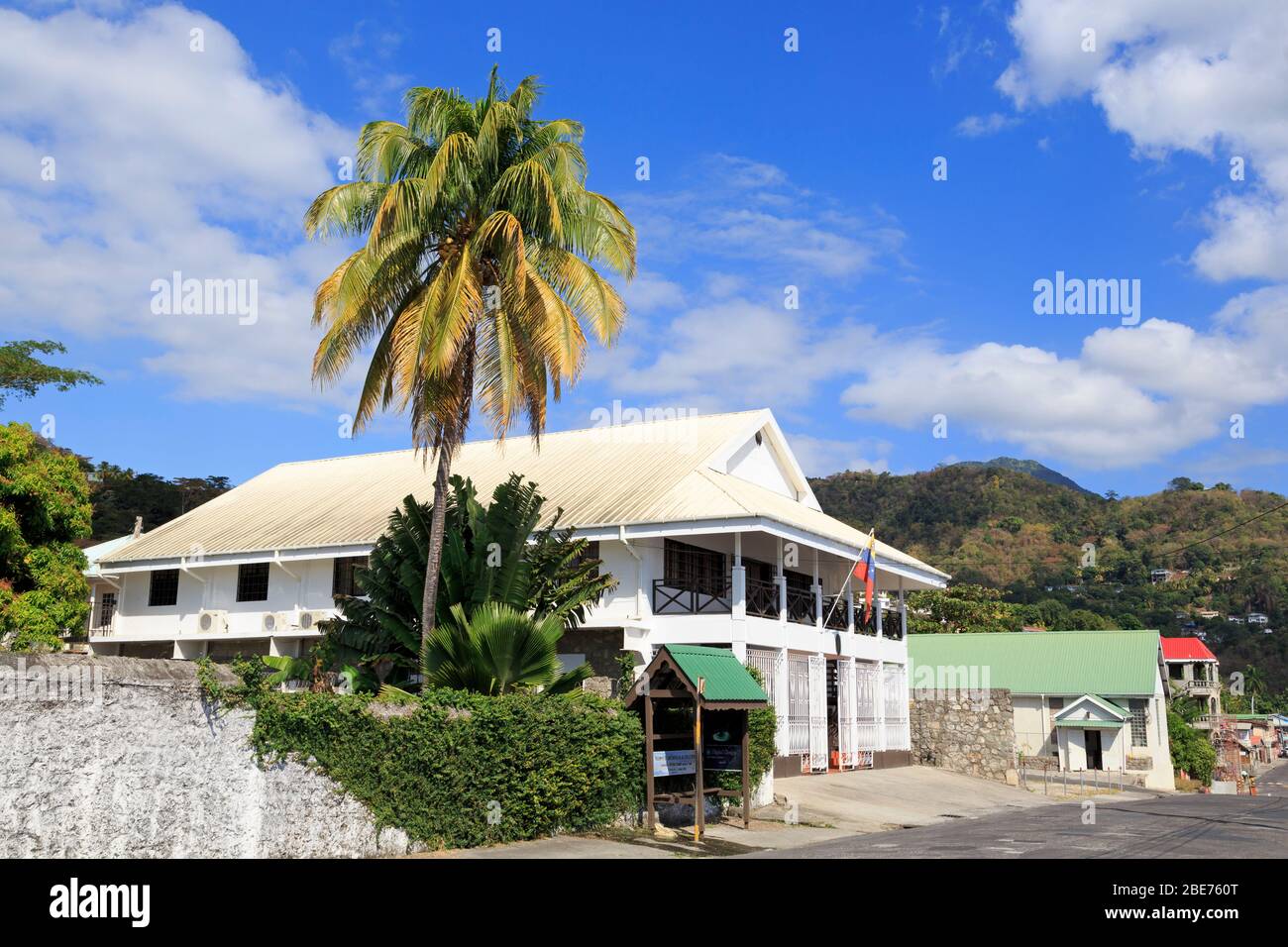 Venezuelan Embassy on Victoria Street,Roseau,Dominica,Caribbean Stock ...
