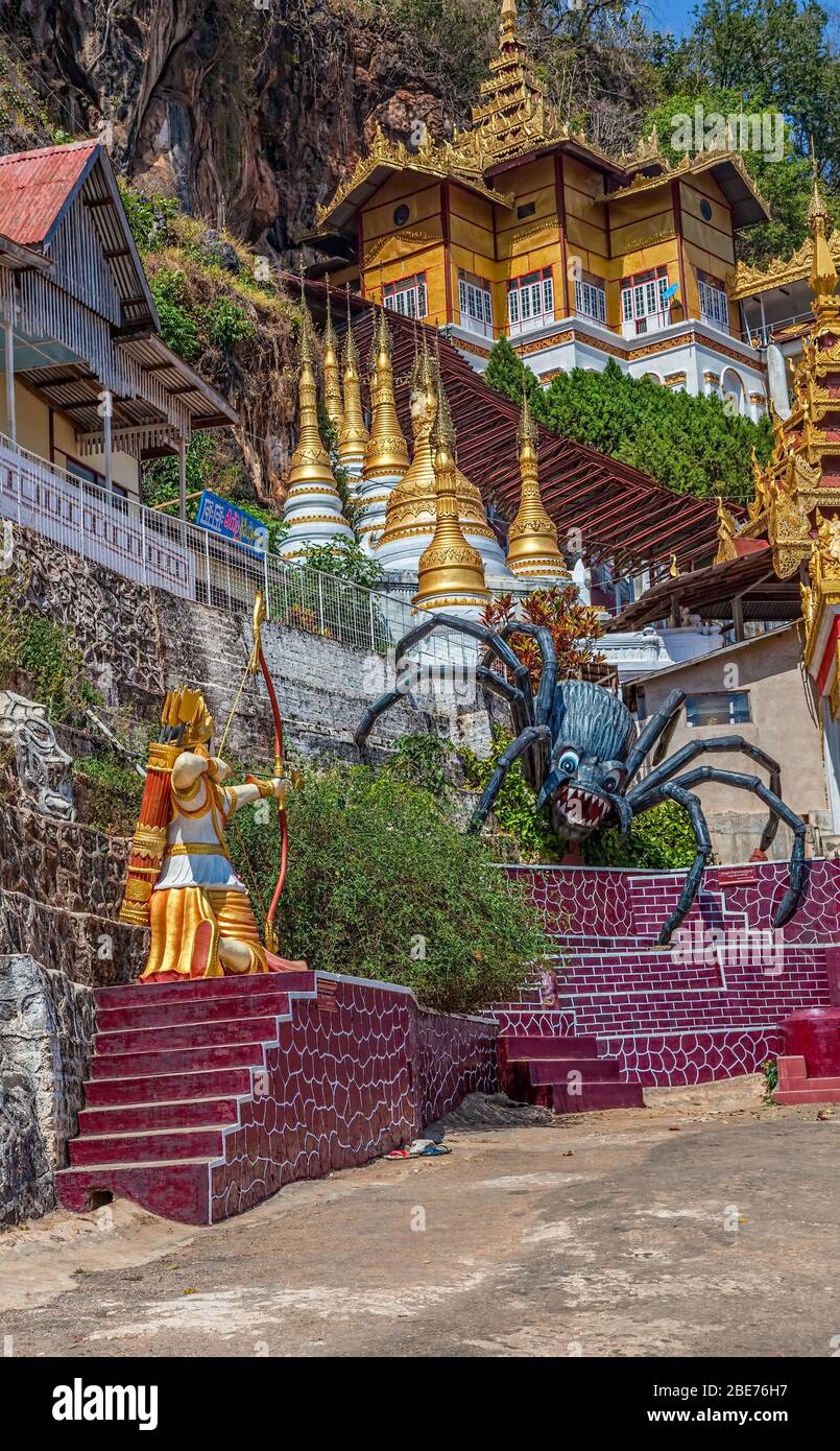 Pindaya caves legend Stock Photo - Alamy