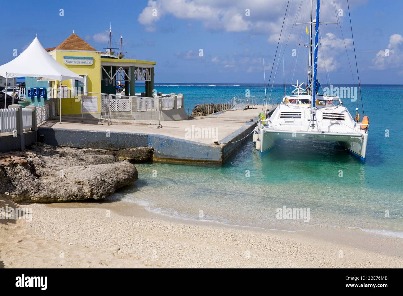 Catamaran at George Town pier, Grand Cayman, Cayman Islands, Greater ...