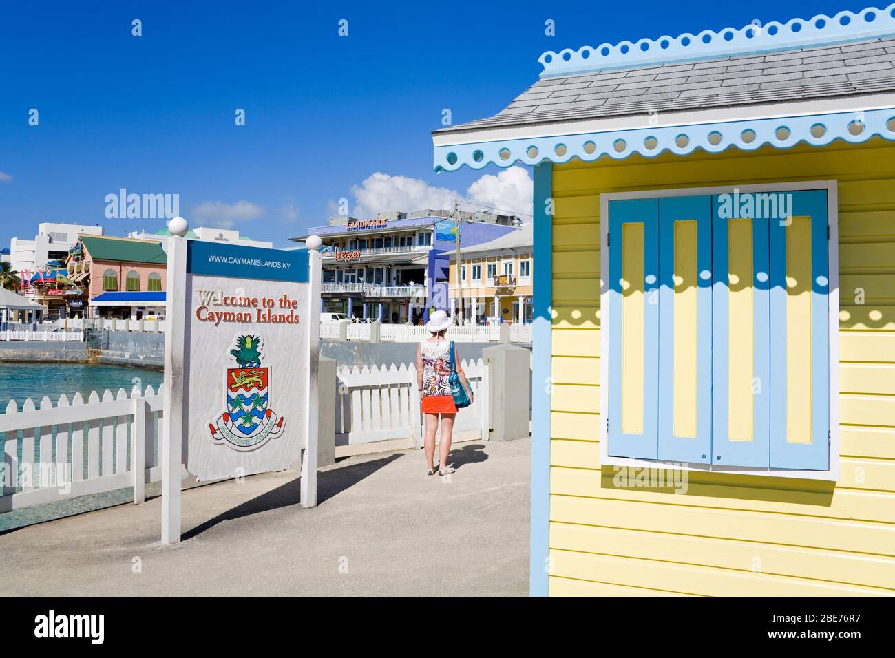 Yellow hut on Harbour Drive, George Town, Grand Cayman, Cayman Islands ...