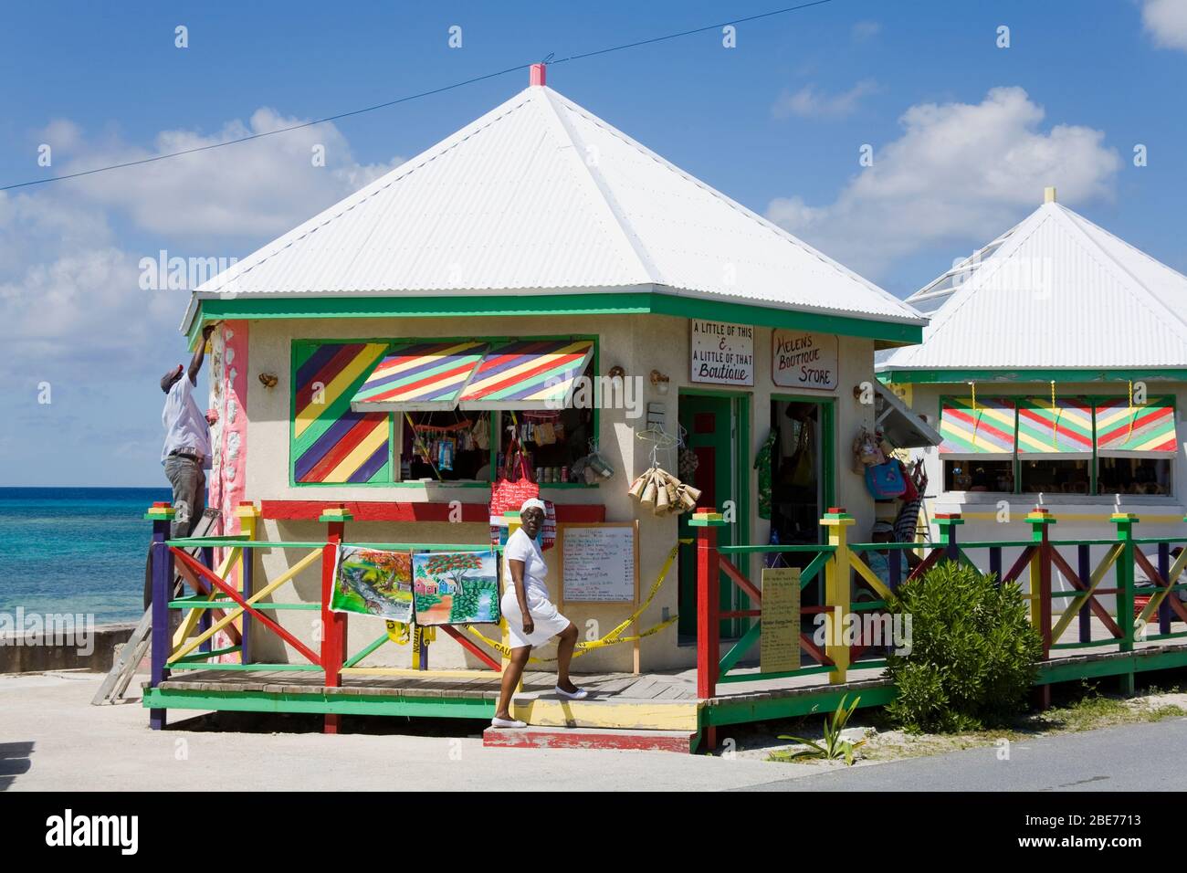 Souvenir kiosk in Cockburn Town, Grand Turk Island, Turks & Caicos ...