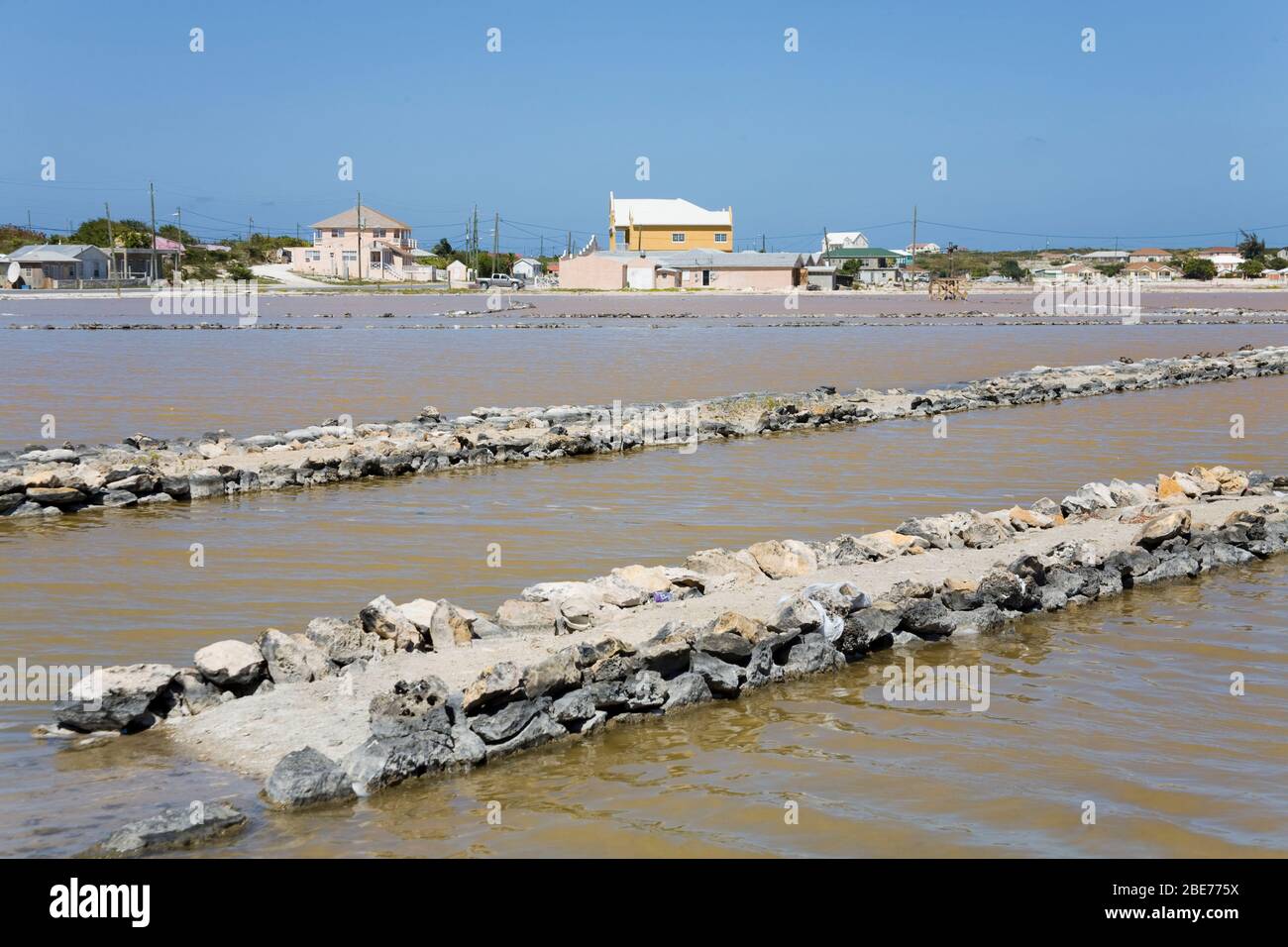 Salt Pond in Cockburn Town, Grand Turk Island, Turks & Caicos Islands ...