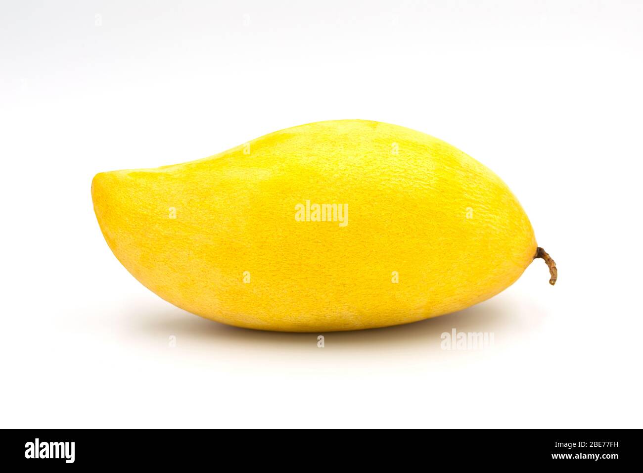 Delicious organic golden yellow mango on white isolated background with ...
