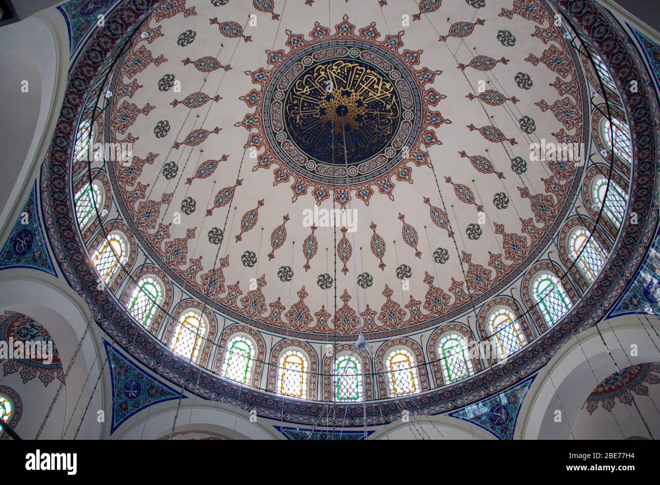 Inner view of dome in Ottoman architecture in, Istanbul, Turkey Stock ...