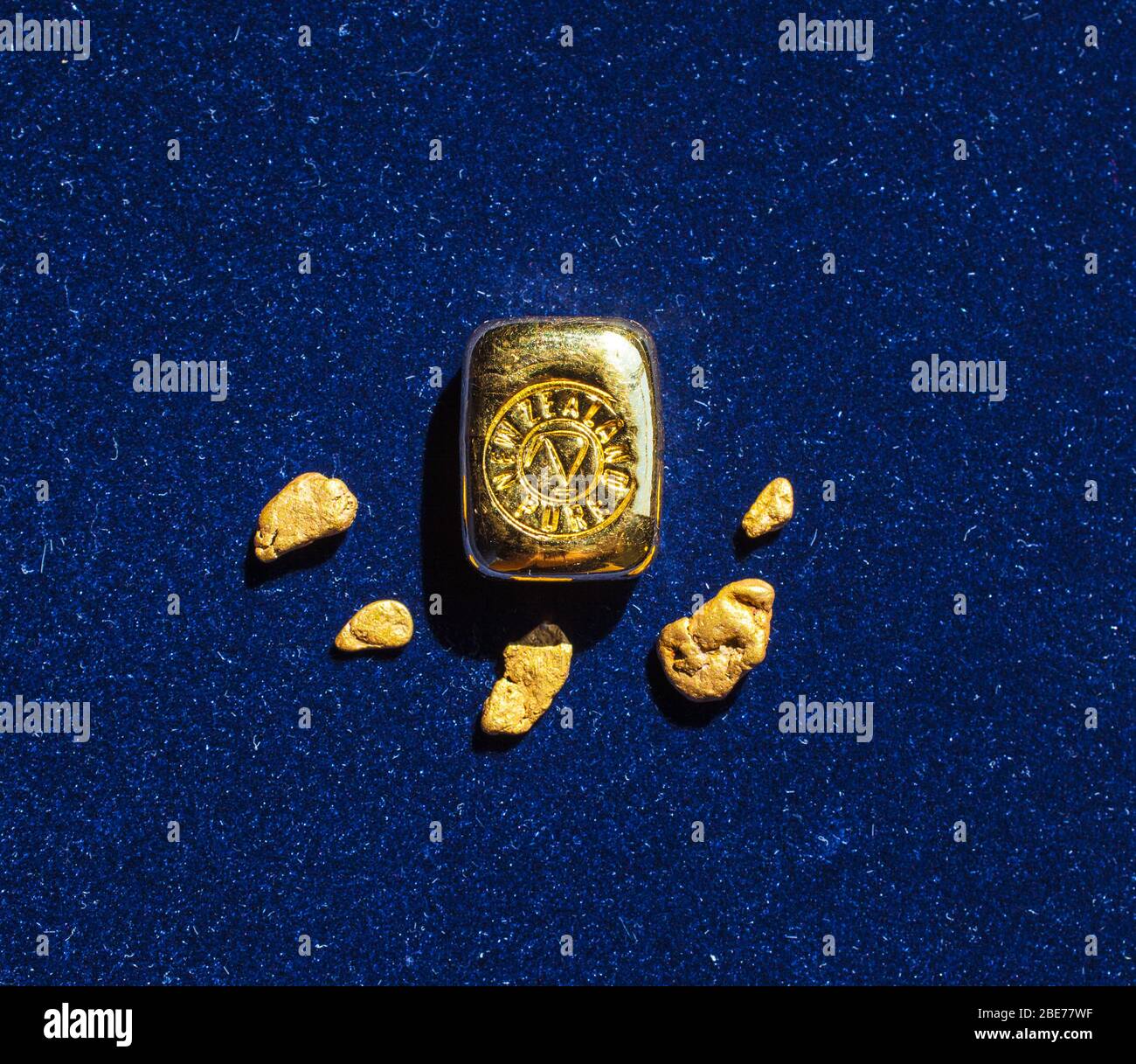 Pure New Zealand Gold, glistening in the Autumn sunshine. Ingots ...