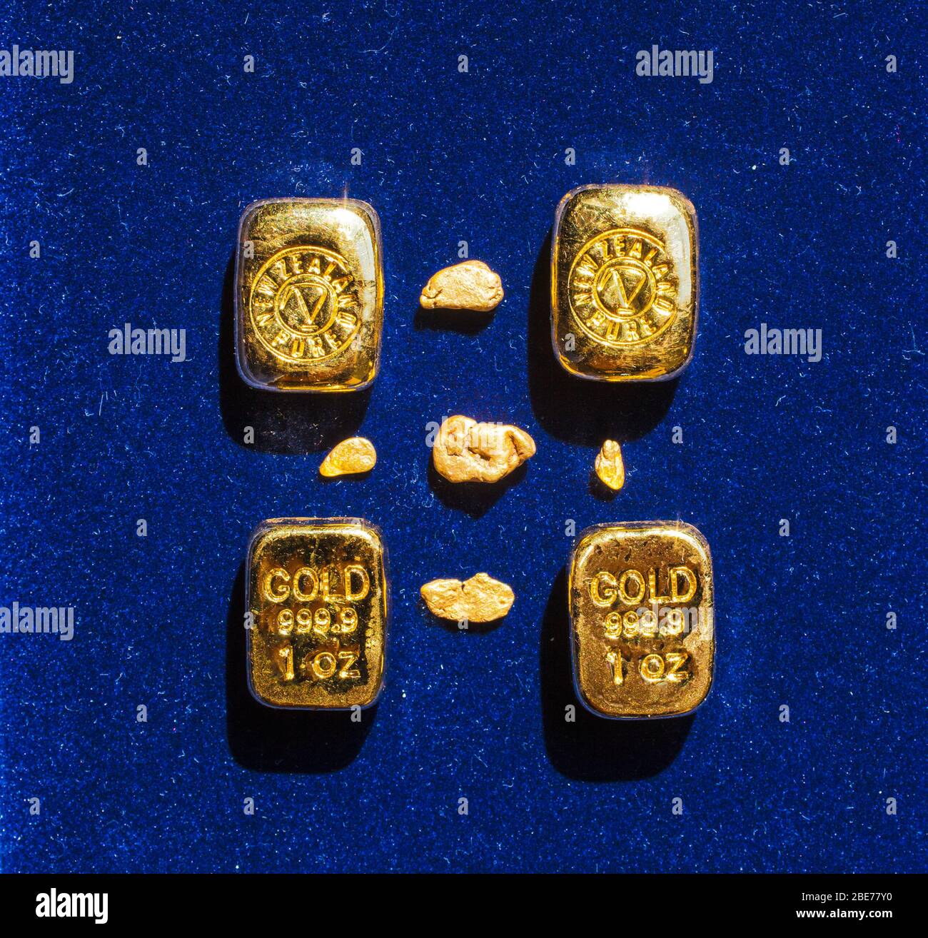 Pure New Zealand Gold, glistening in the Autumn sunshine. Ingots ...