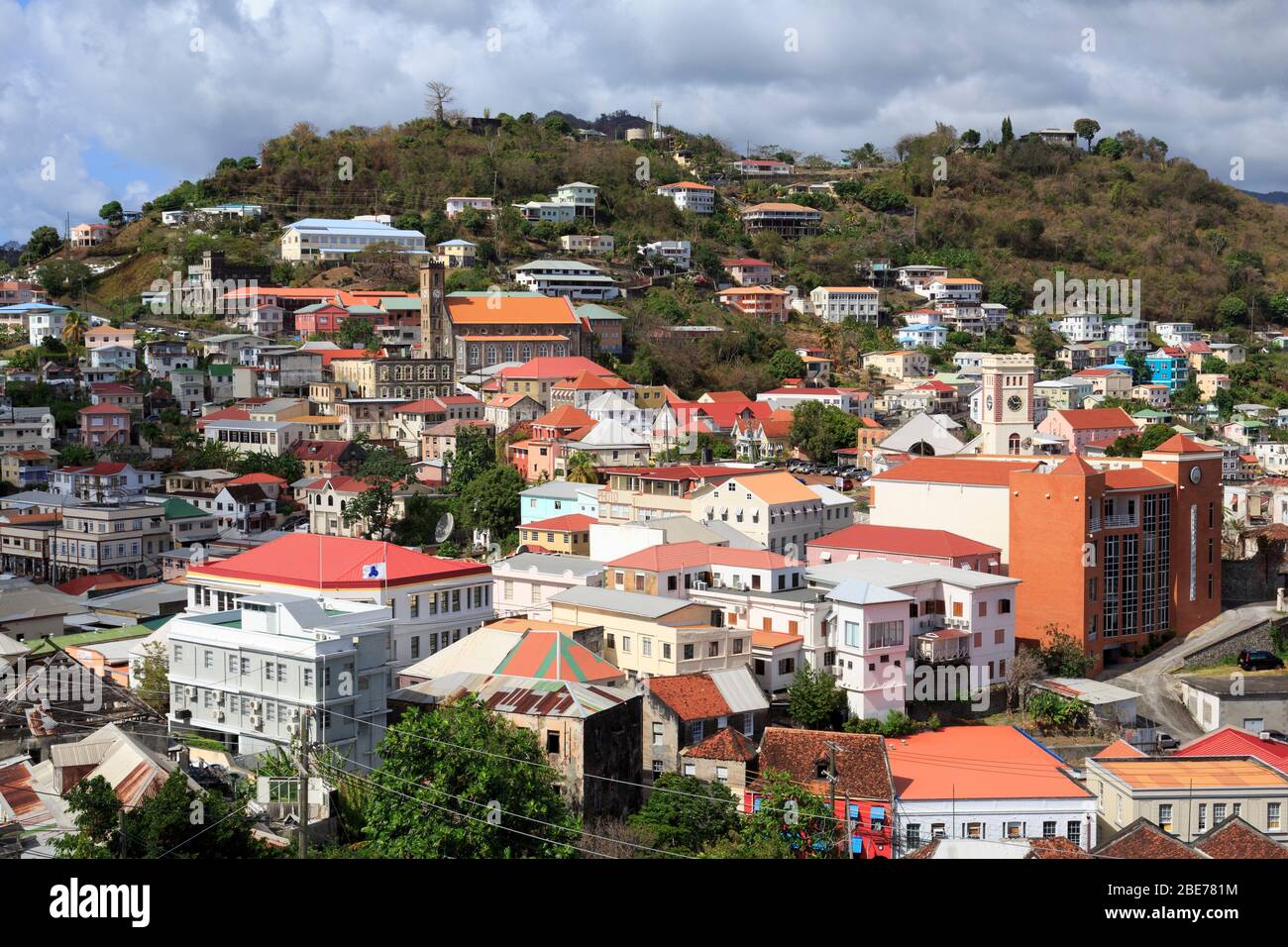 Downtown St. Georges,Grenada,Caribbean Stock Photo - Alamy