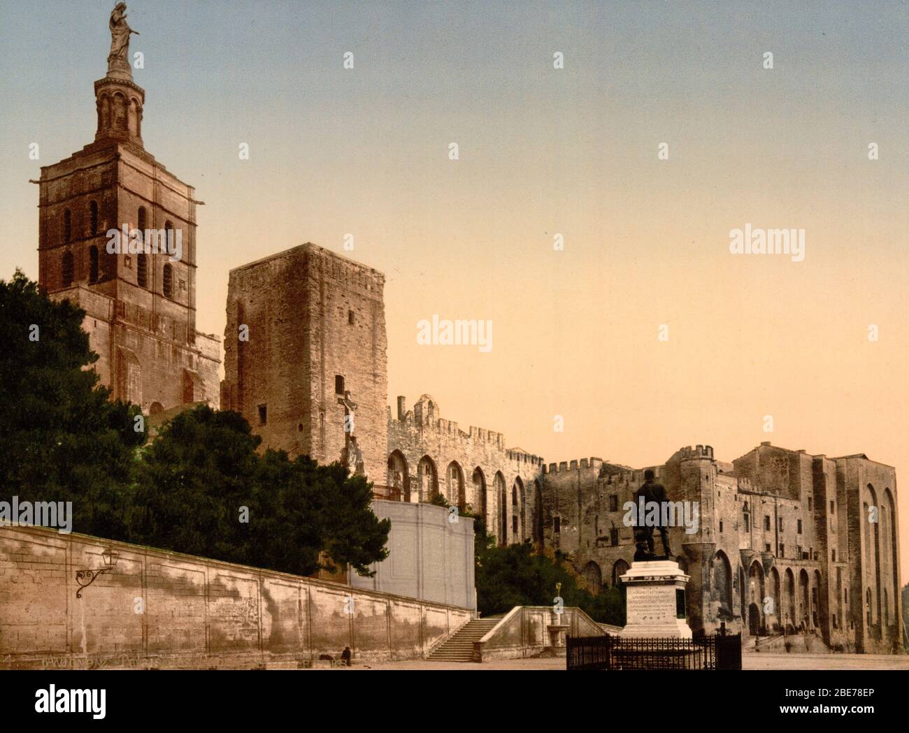 Pope's Castle, Avignon, Provence, France, circa 1900 Stock Photo - Alamy
