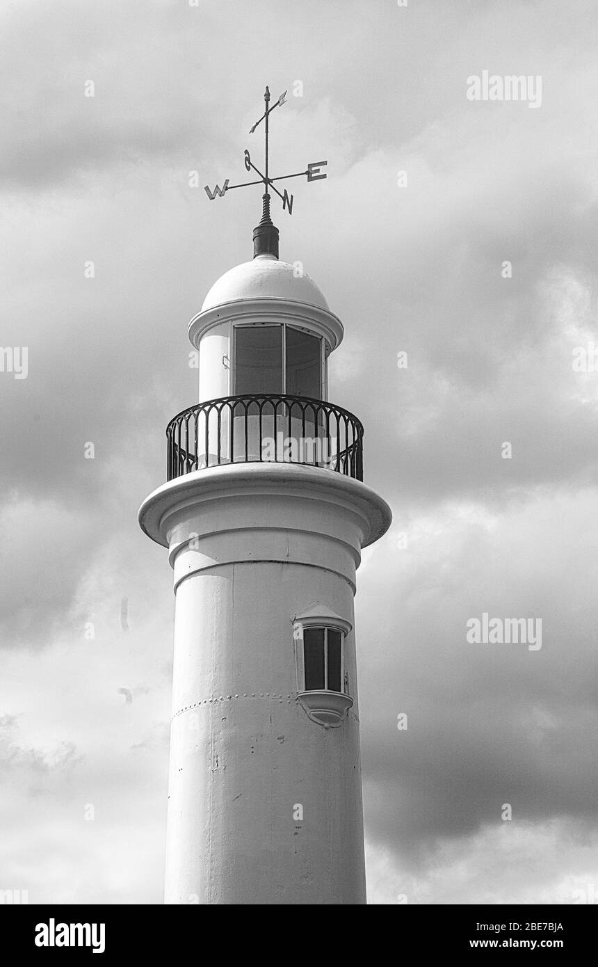 Seaburn lighthouse sunderland Black and White Stock Photos & Images - Alamy