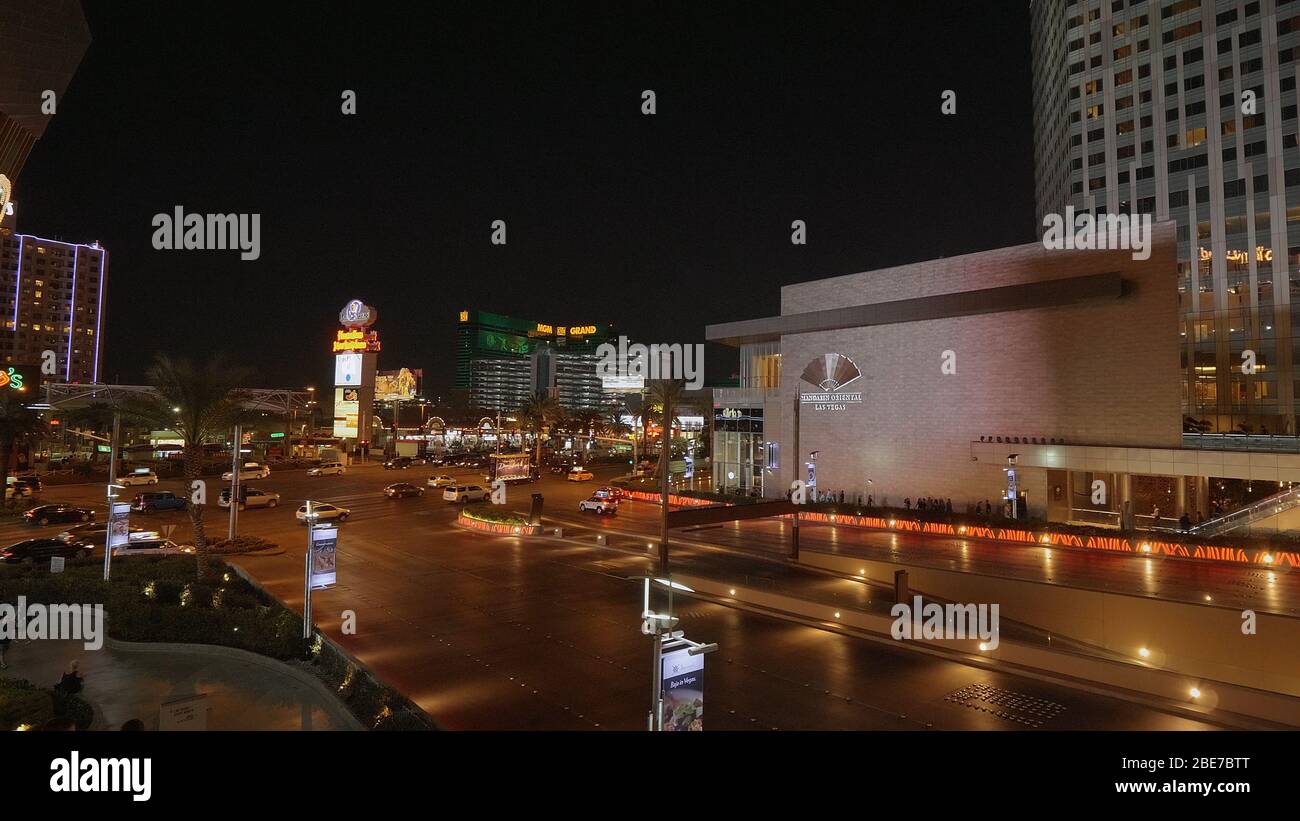 Beautiful street corner at Las Vegas Strip - night view - LAS VEGAS ...