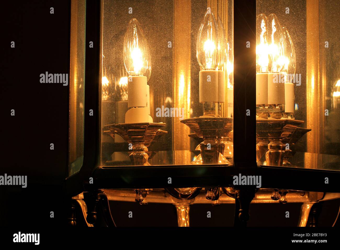 Light of classical lamps with warm colour Stock Photo - Alamy