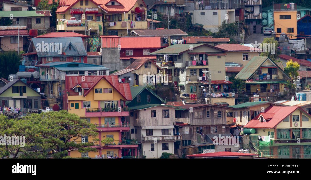 Crowded neighborhood of Baguio City, Philippines Stock Photo - Alamy