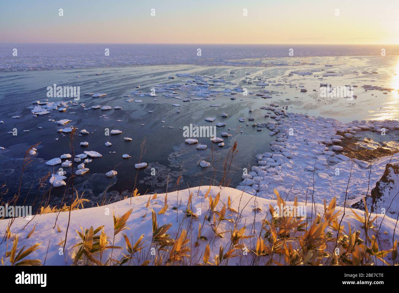 Sunrise and Drift Ice Stock Photo - Alamy