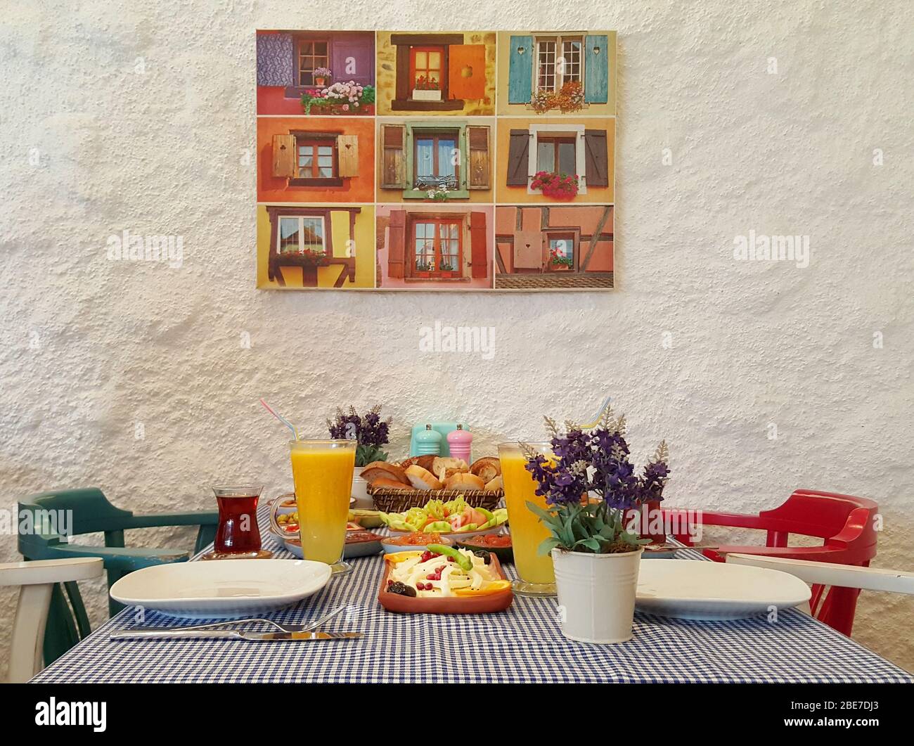 Traditional Turkish breakfast table Stock Photo - Alamy