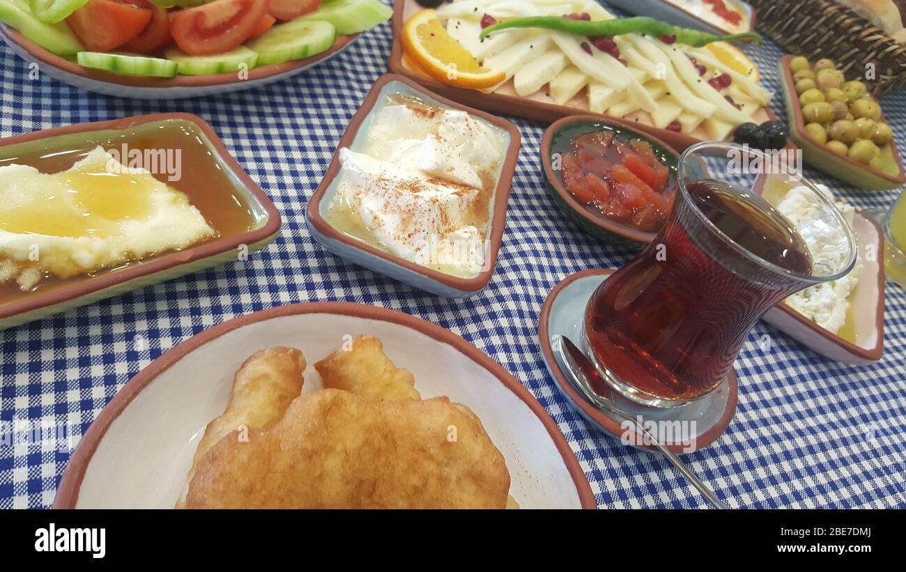 Turkish breakfast table hi-res stock photography and images - Alamy