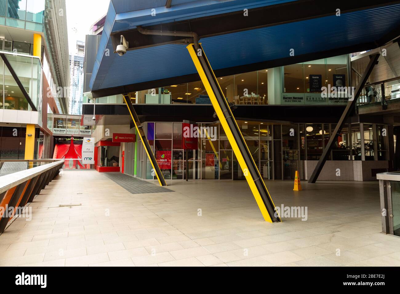 Melbourne, Australia, 12 April, 2020. Melbourne's famous QV shopping ...