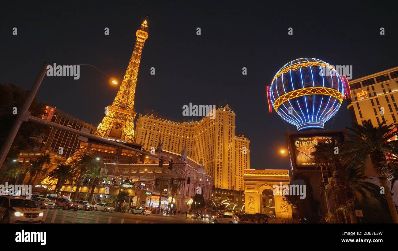 Paris Hotel and Eiffel Tower in Las Vegas - LAS VEGAS-NEVADA, OCTOBER ...