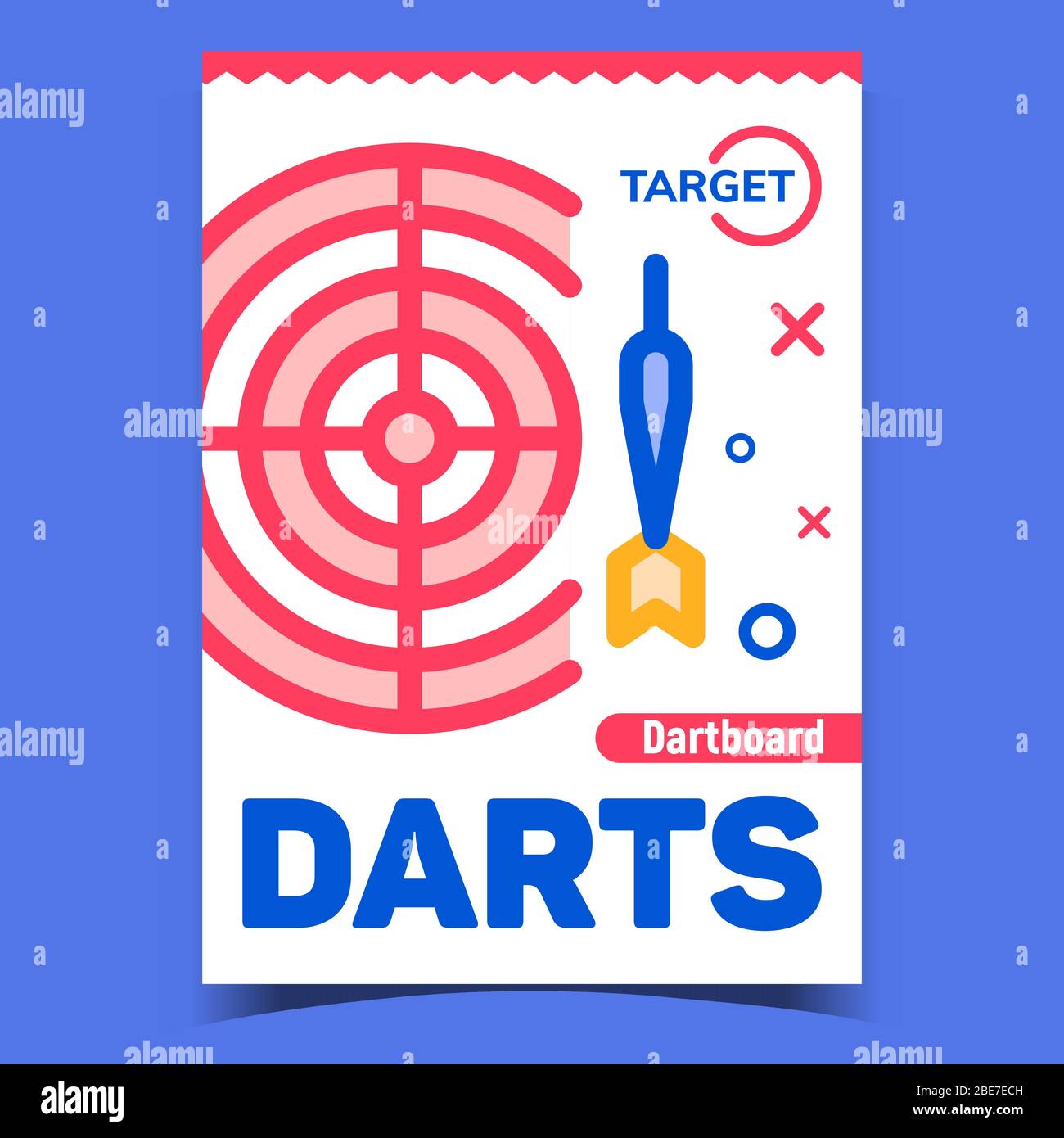 Darts Game Creative Advertising Banner Vector Stock Vector Image & Art ...