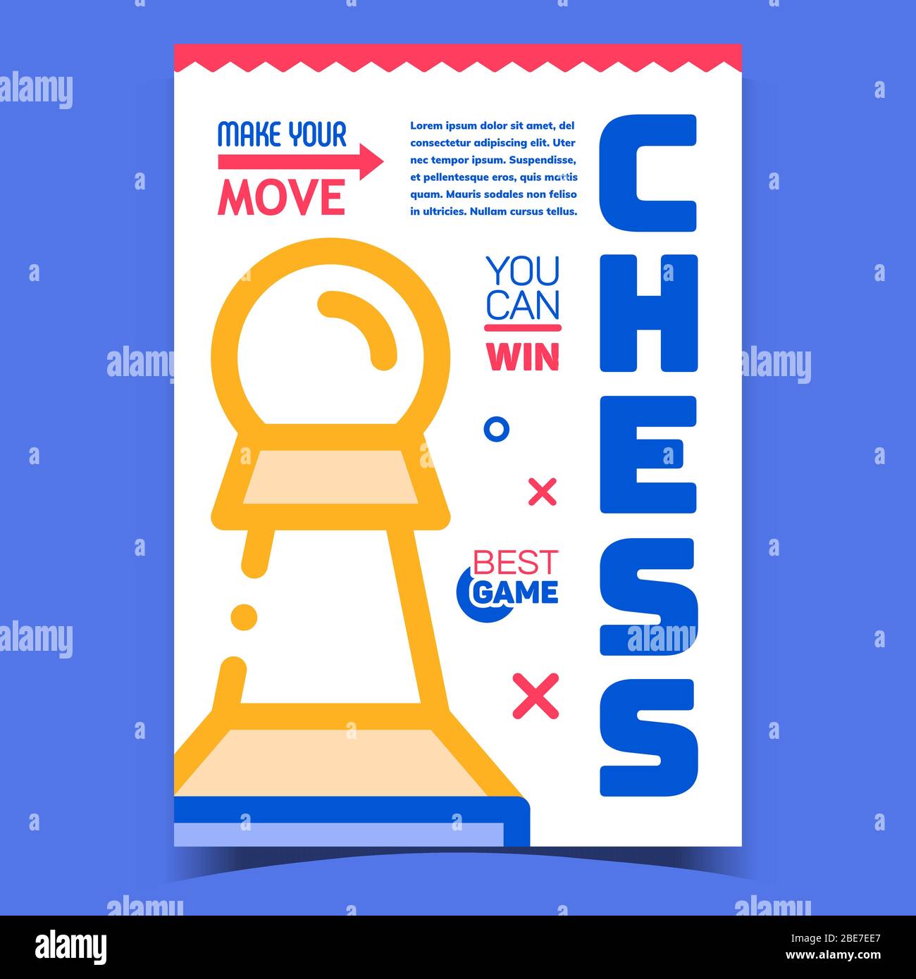 Chess Game Creative Advertising Poster Vector Stock Vector Image & Art ...