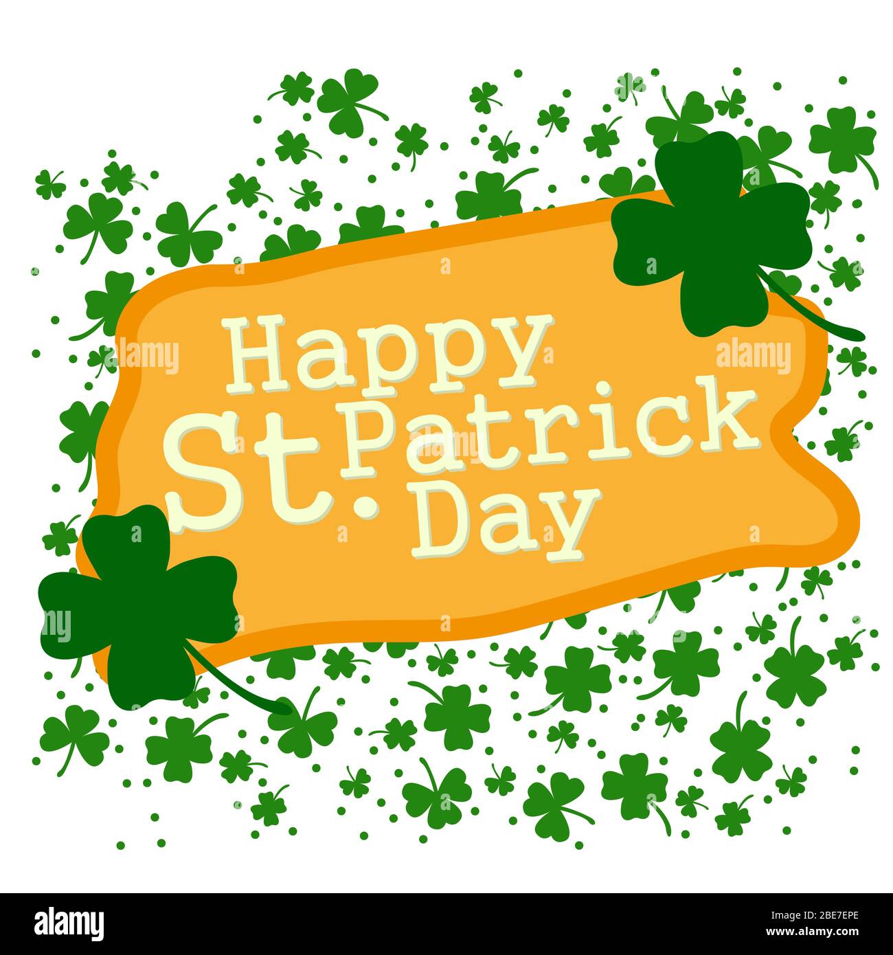 illustration of Happy Patrick s Day background with clover leaf eps10 ...