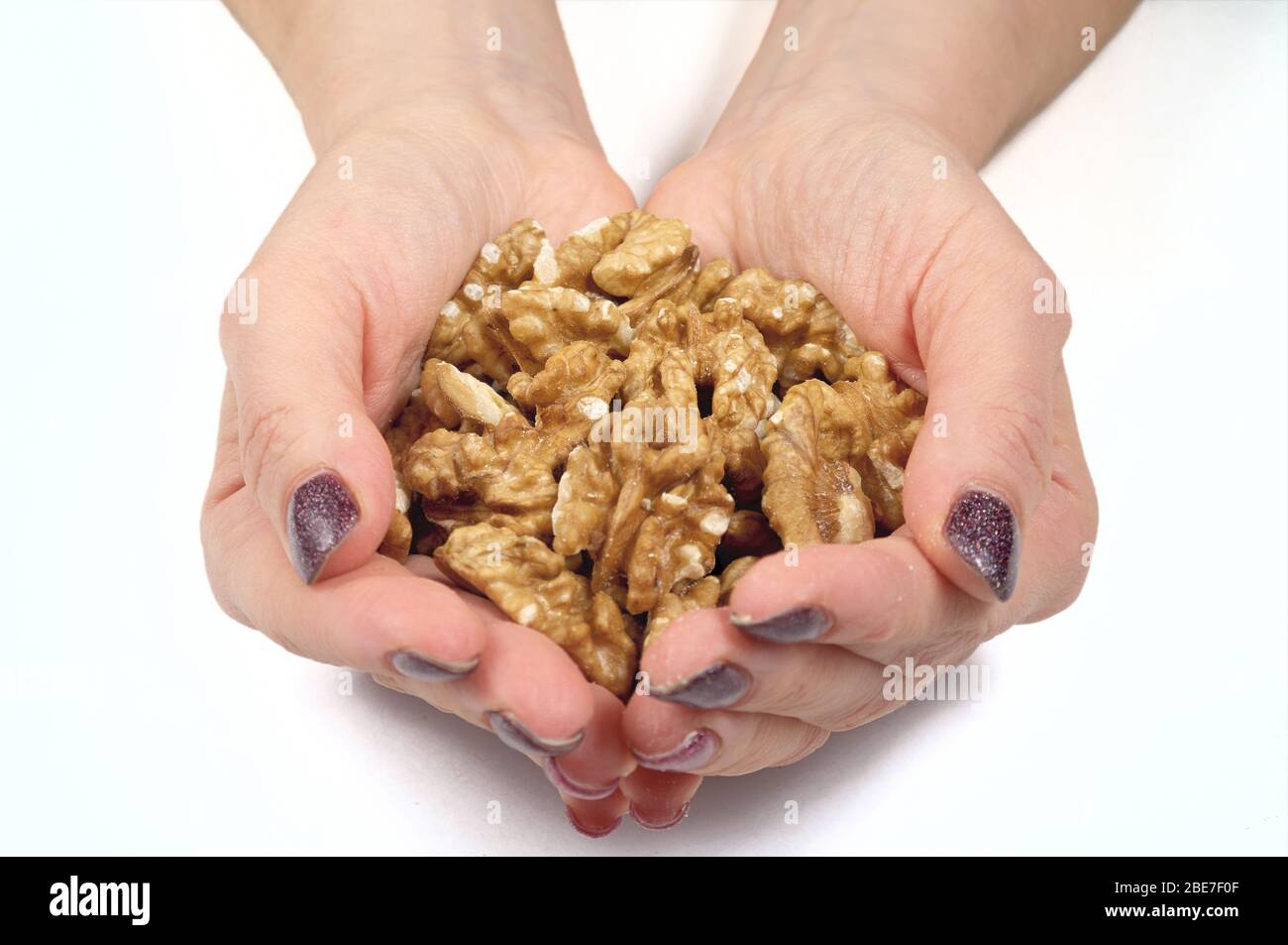 Healthy eating, dieting, vegetarian food concept. Close up of kid hands ...
