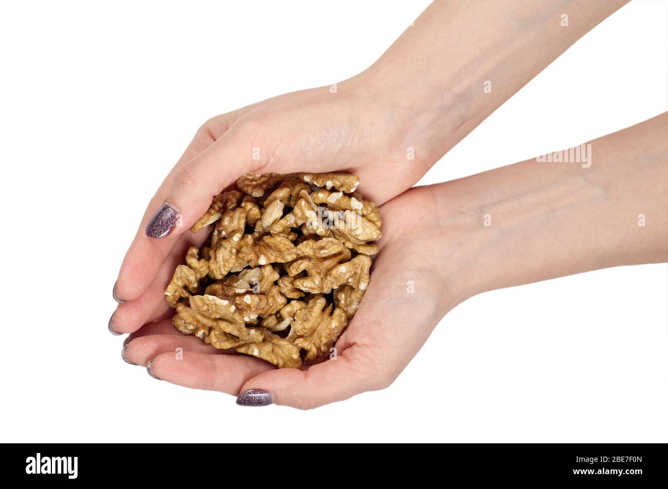 Healthy eating, dieting, vegetarian food concept. Close up of kid hands ...