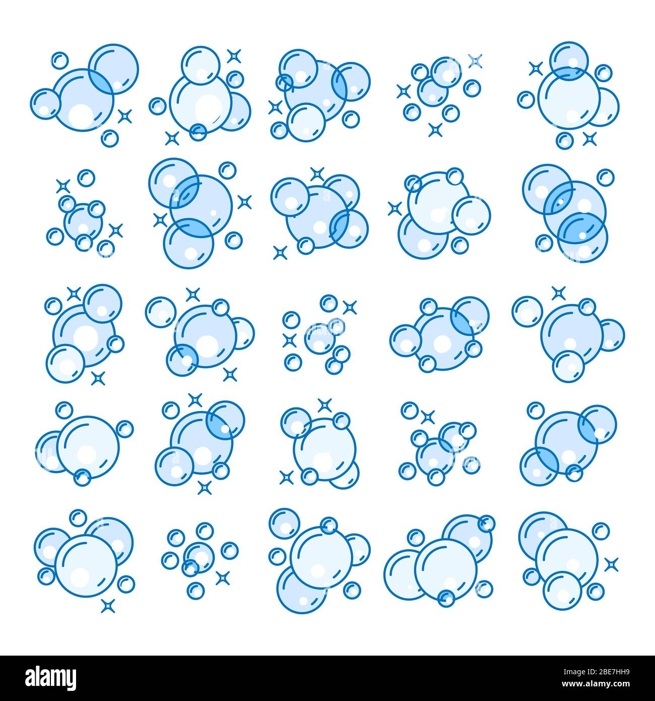 Liquid soap bubbles icons Stock Vector Image & Art - Alamy