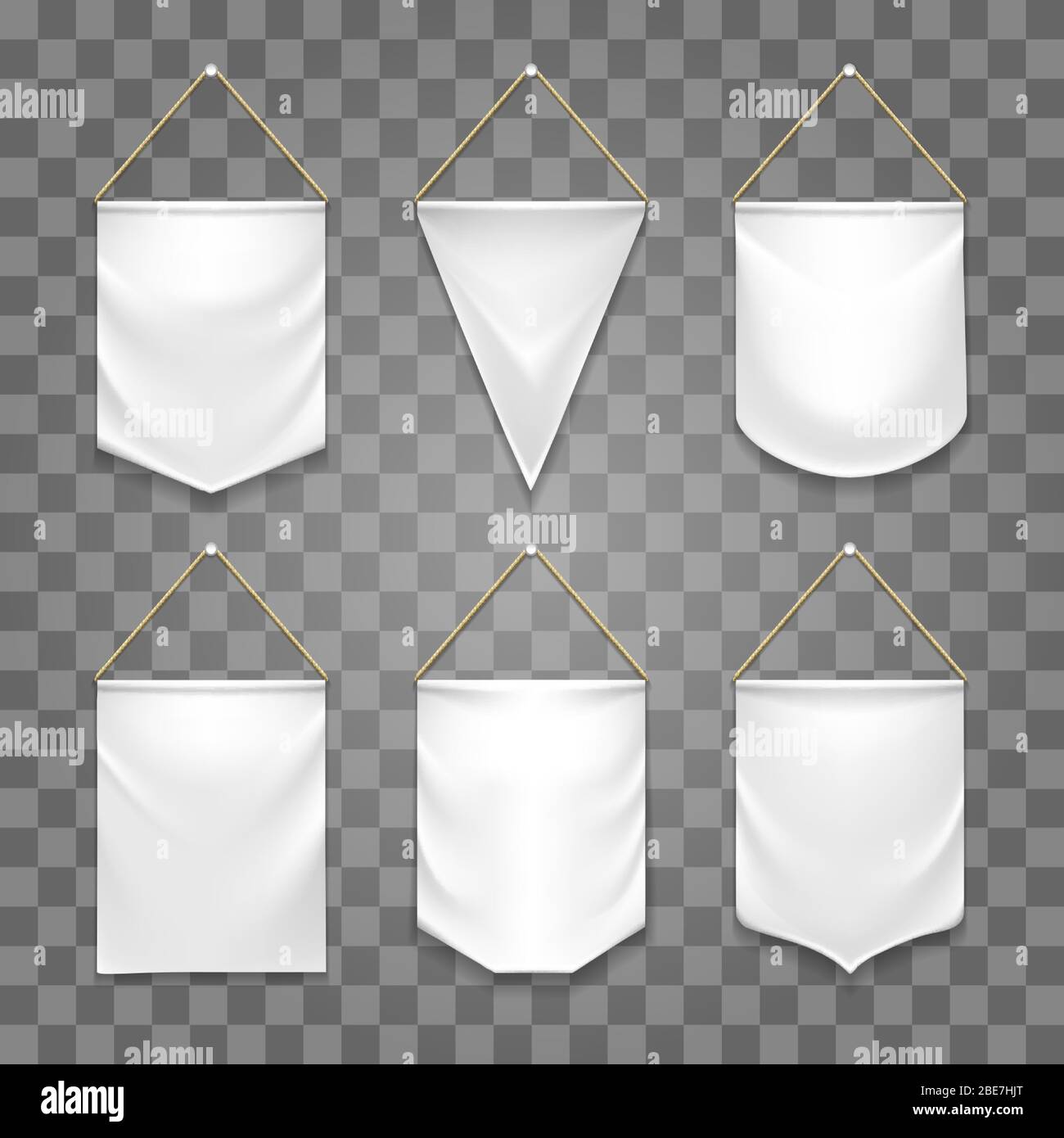 Blank white pennant set Stock Vector Image & Art - Alamy