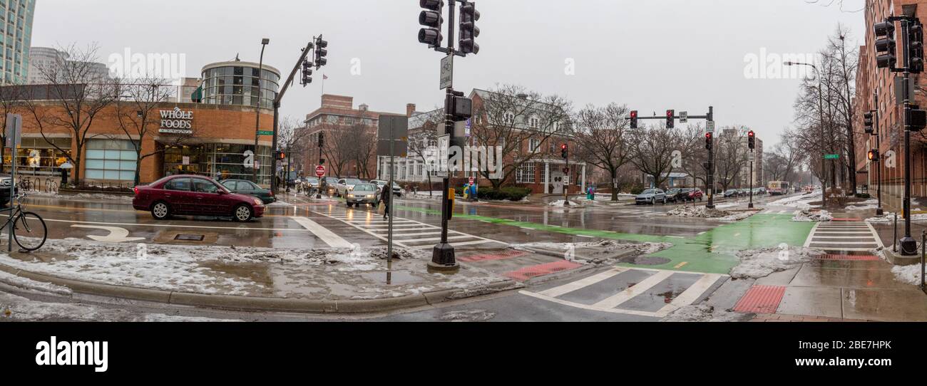 City downtown evanston illinois hi-res stock photography and images - Alamy
