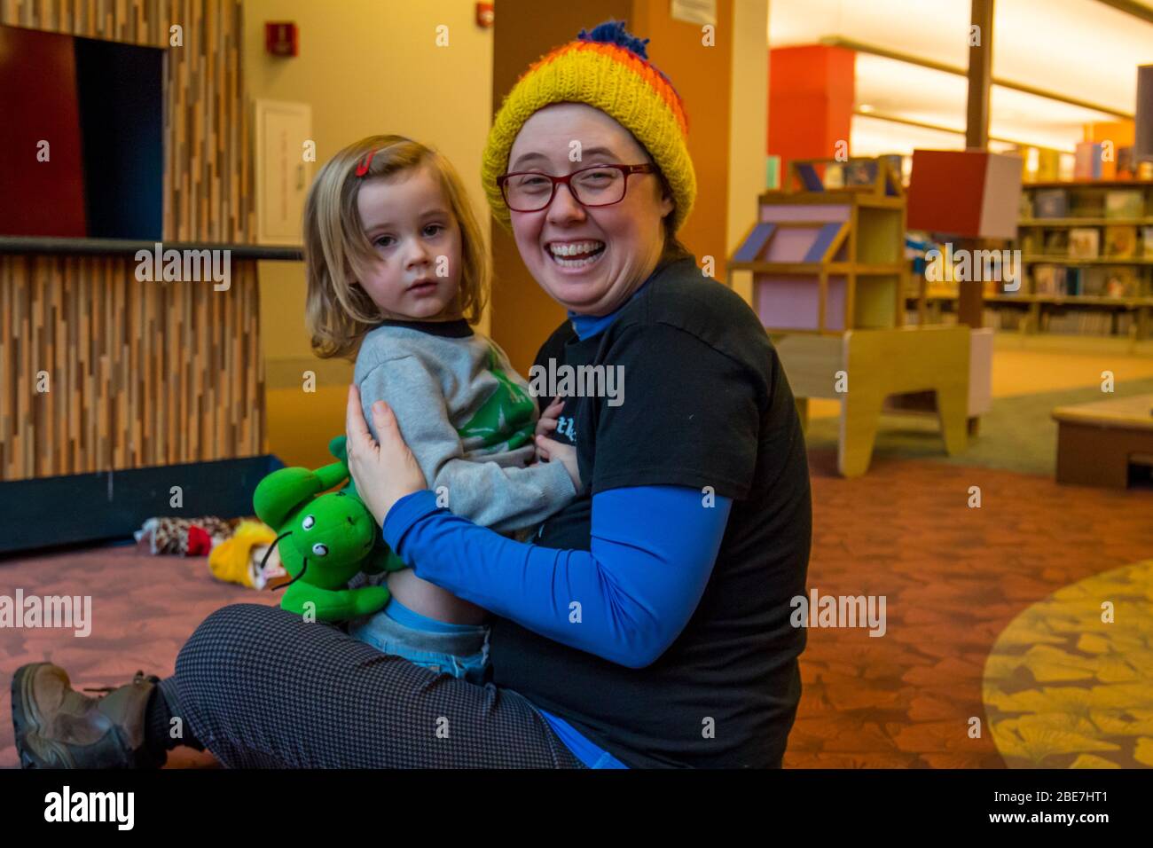 Going to the Public Library with my family Stock Photo - Alamy