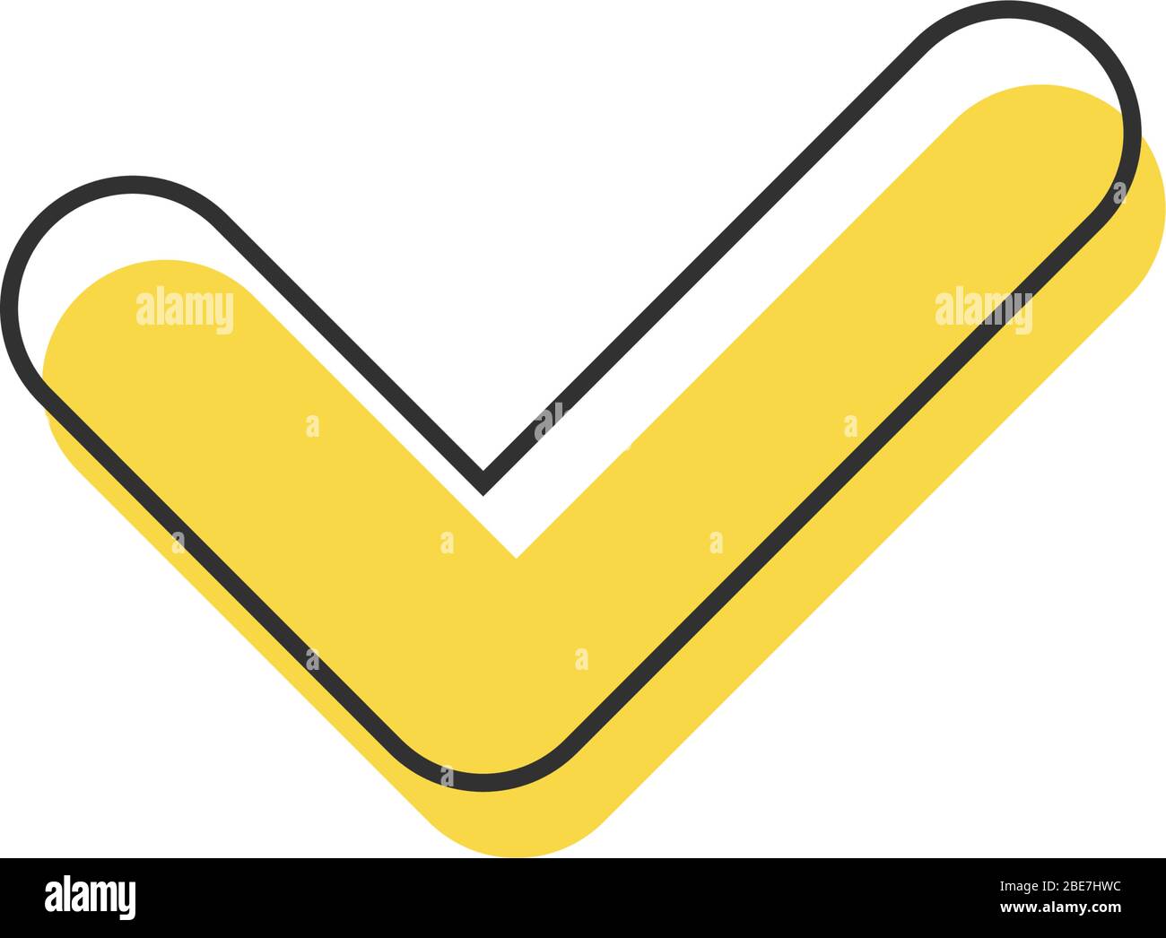linear check mark icon. outline check list button icon. correct symbol. Stock Vector ...