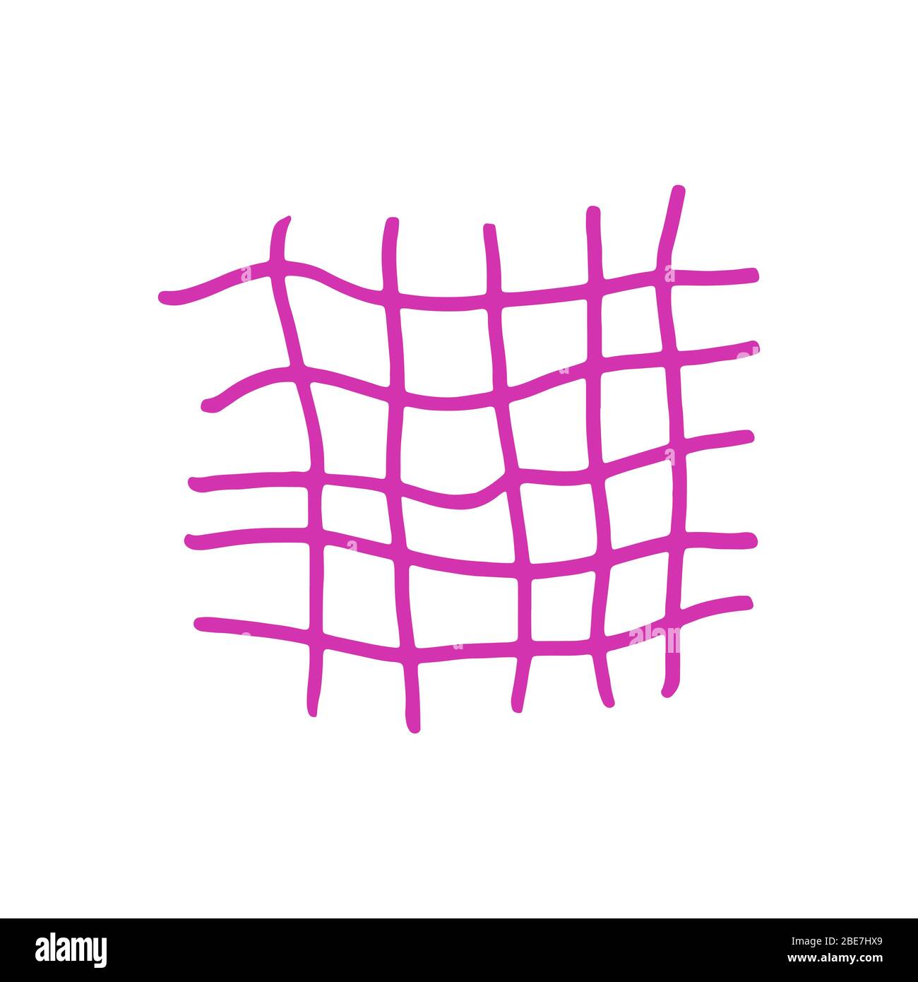 Hand drawn pink grid. Vector illustration. Stroke ink and marker Stock ...