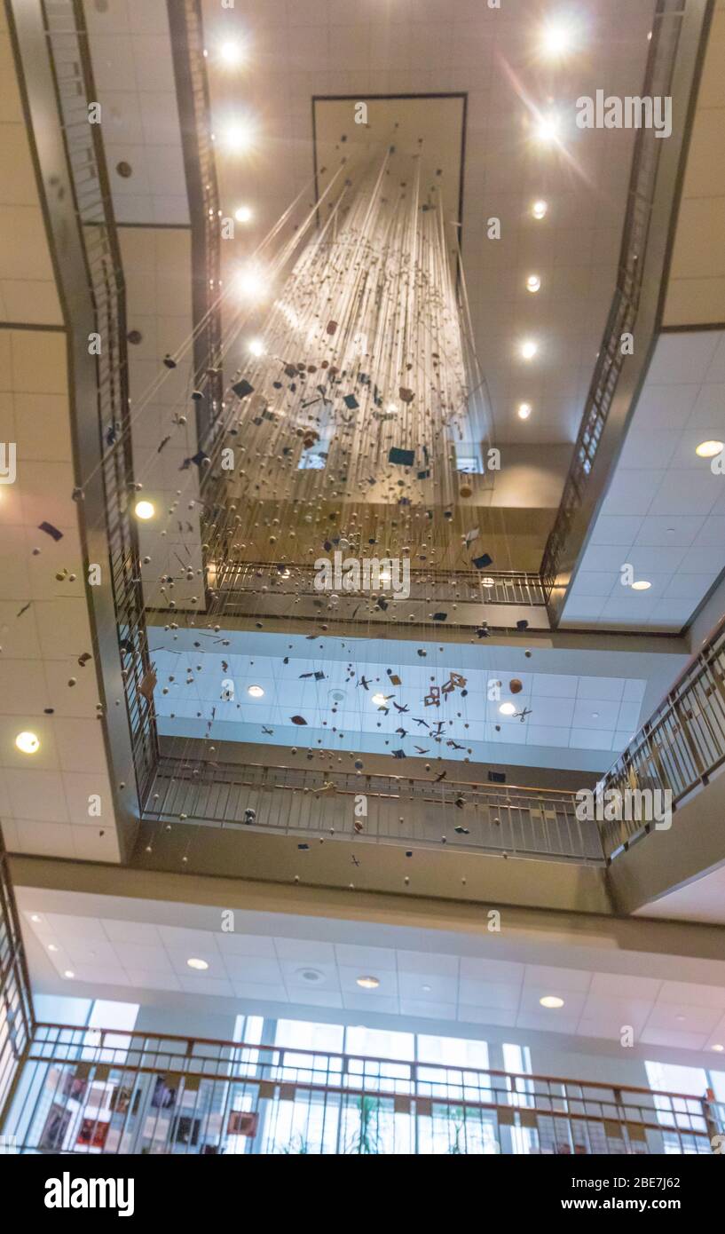 ceiling art in Public Library with my family Stock Photo - Alamy