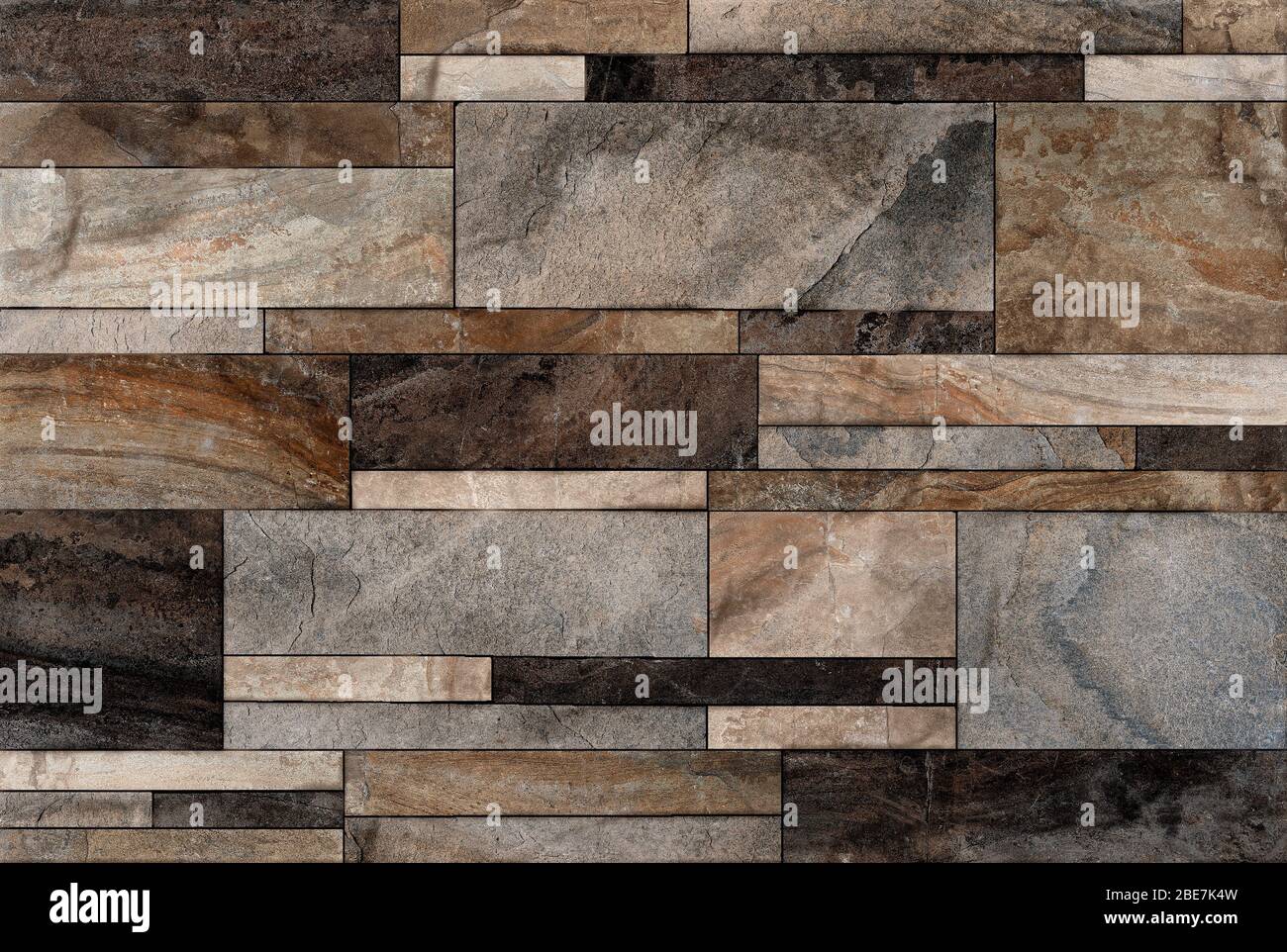 Stone blocks decorative mosaic shape shameless Pattern in wall ...