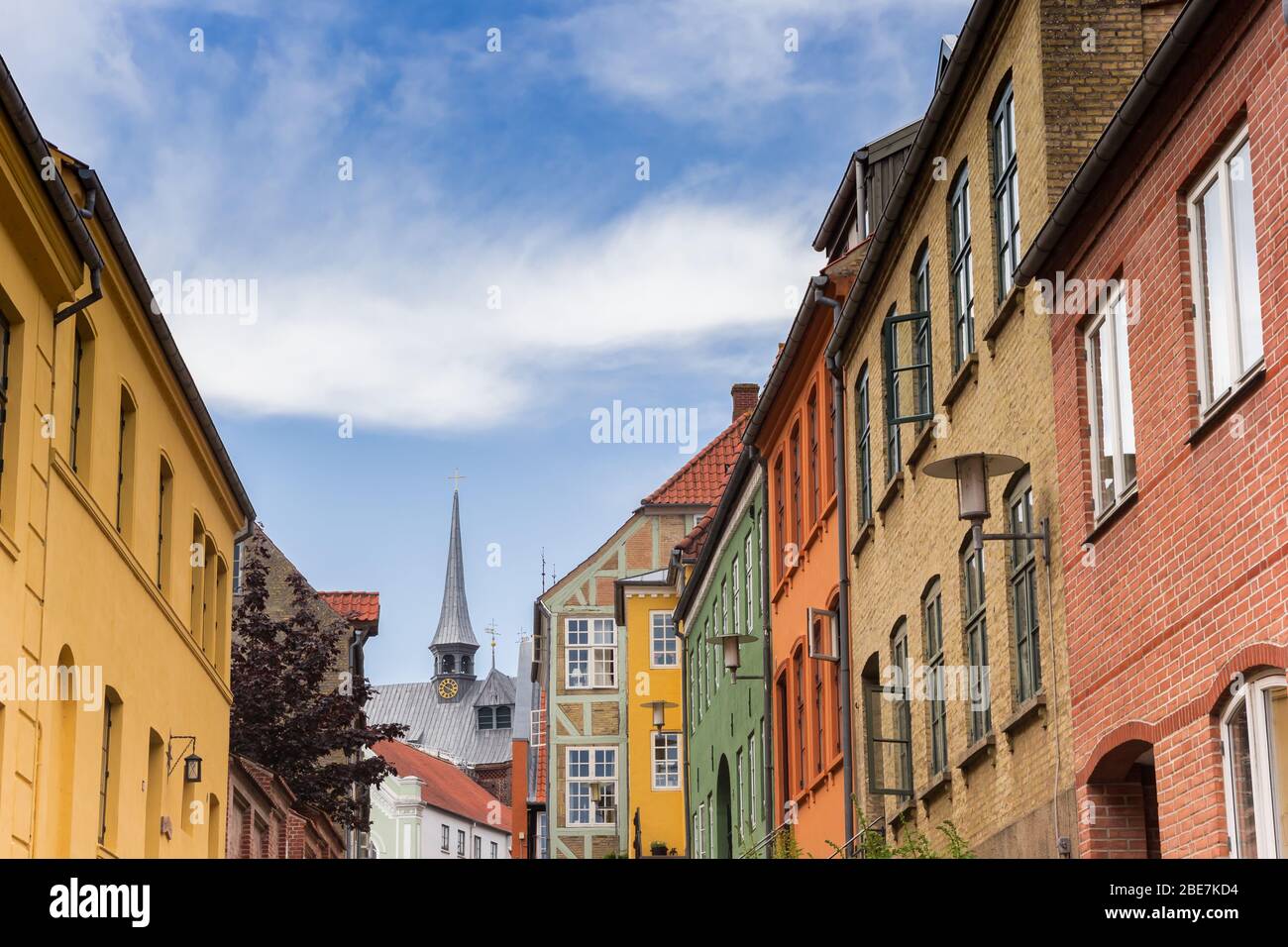 Colorful facades of old houses in Haderslev, Denmark Stock Photo - Alamy