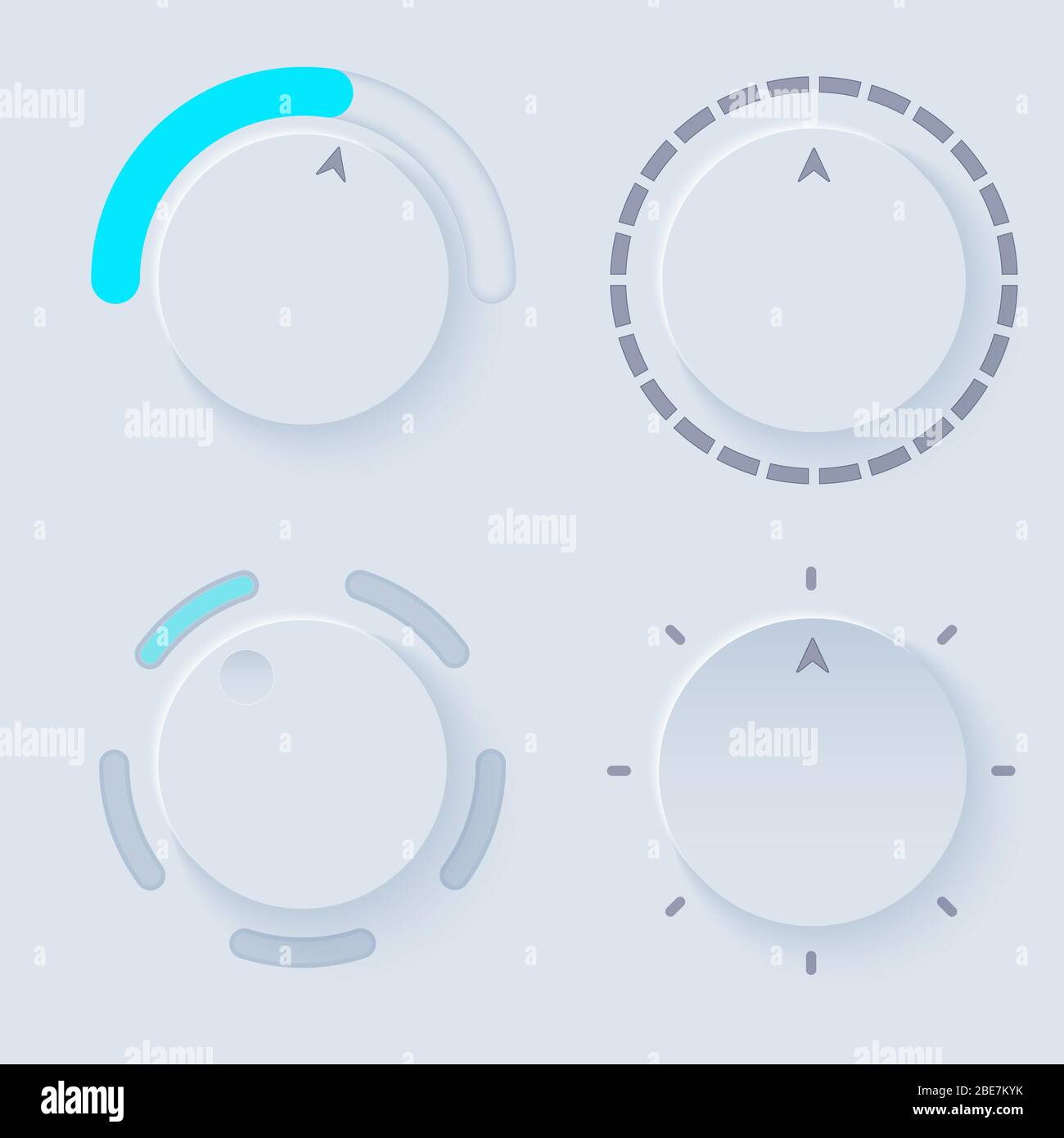Newmorphic UI circle light set Stock Vector Image & Art - Alamy