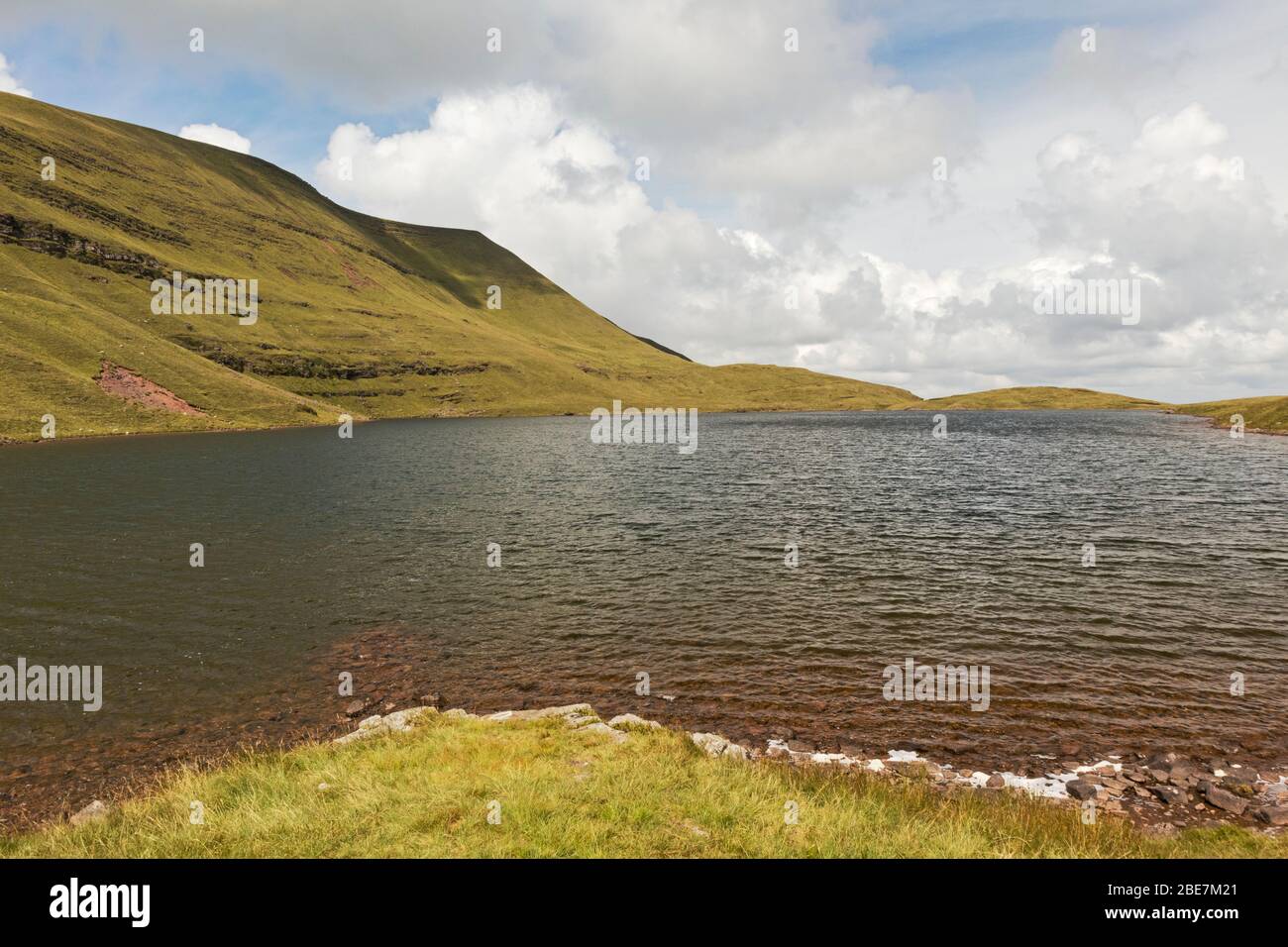 Llyn y Fan Fawr, at foot of Fan Brycheiniog, Brecon Beacons National ...