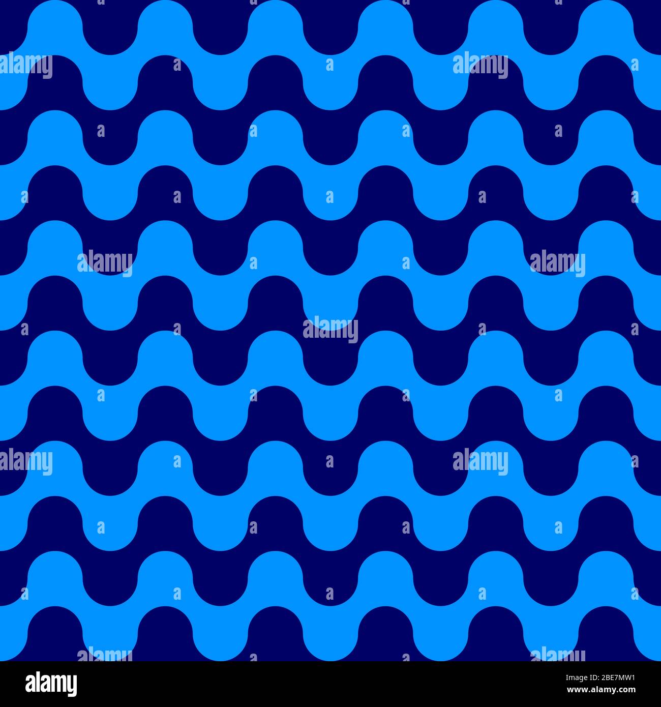 Waves seamless pattern, sea background with blue stripes, abstract ...